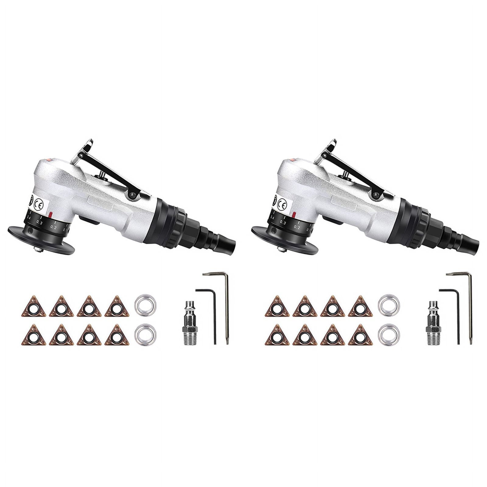 2X Mini Pneumatic Chamfering Tool with Replace Blades Inserts and ...