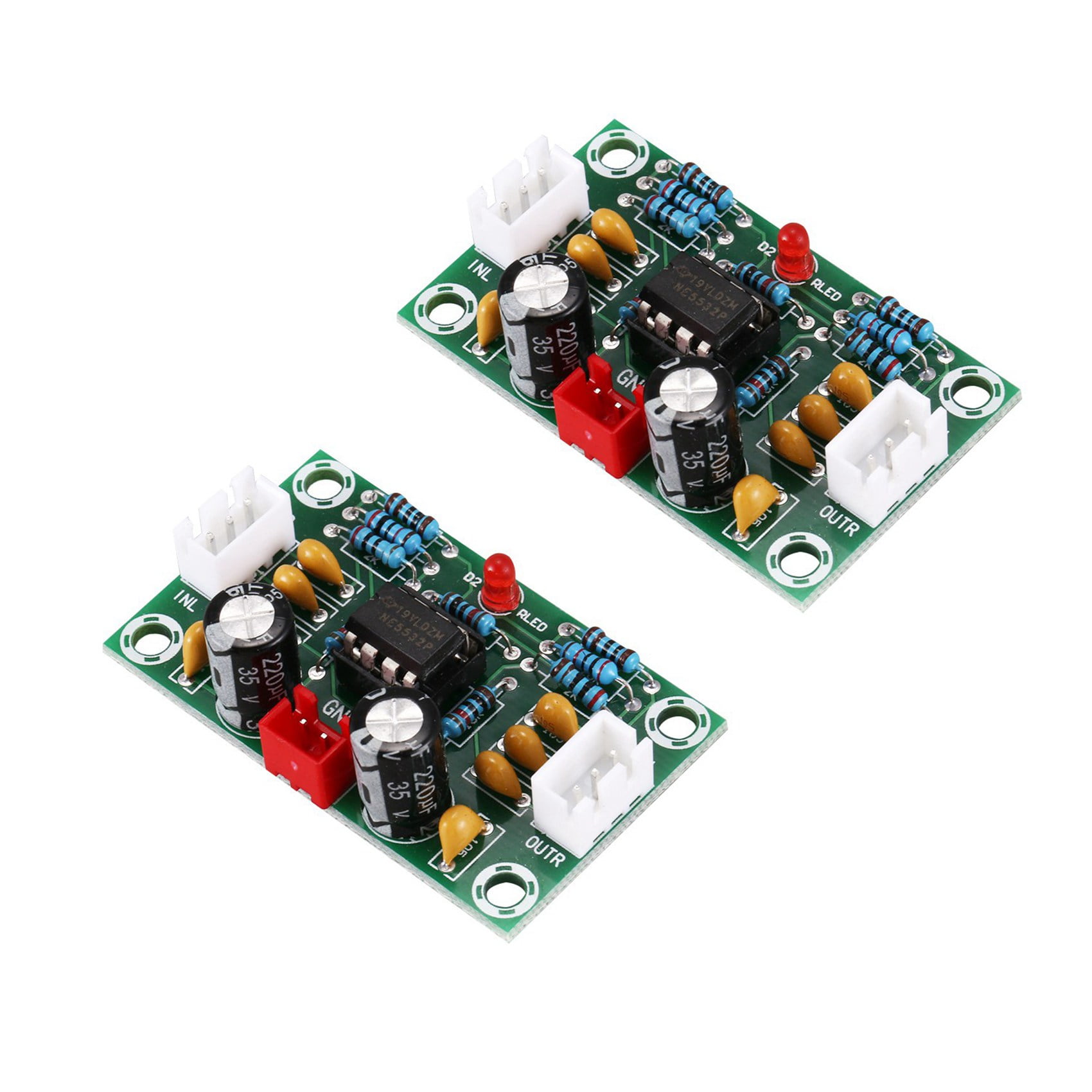 2X Mini Preamp Op Amp Module Amplifier Dual Channel NE5532 Preamplifier ...