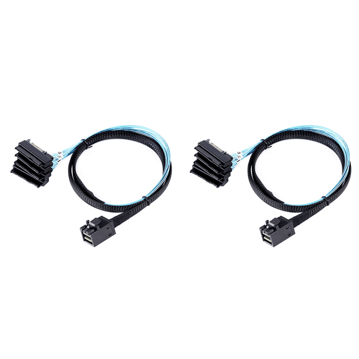 2X Mini SAS HD 12G SFF8643 to 4 SAS 29 Pin SFF8482 Cable Connectors ...