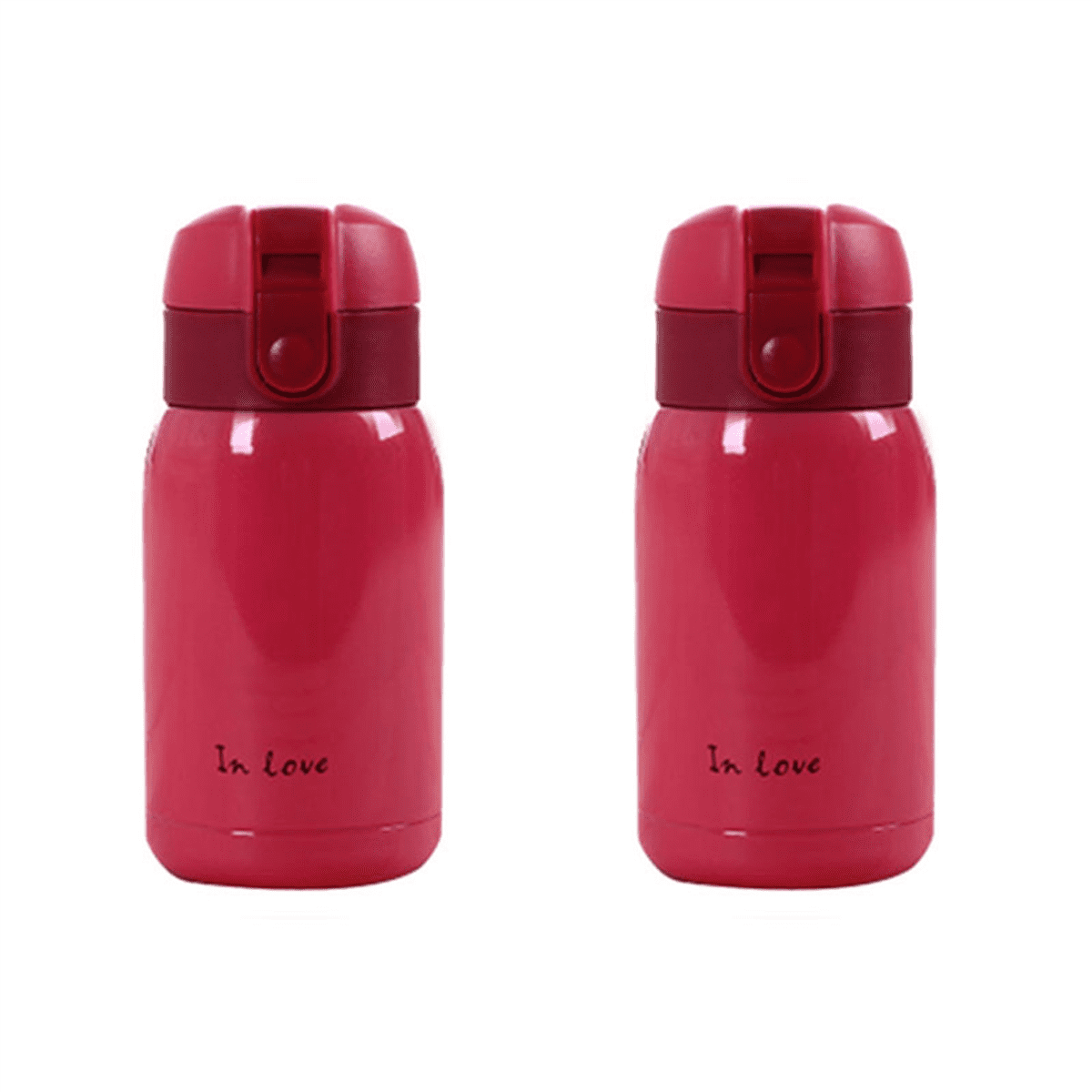 2X Mini Stainless Steel Big Belly Bottle(Rose Red)200Ml - Walmart.com