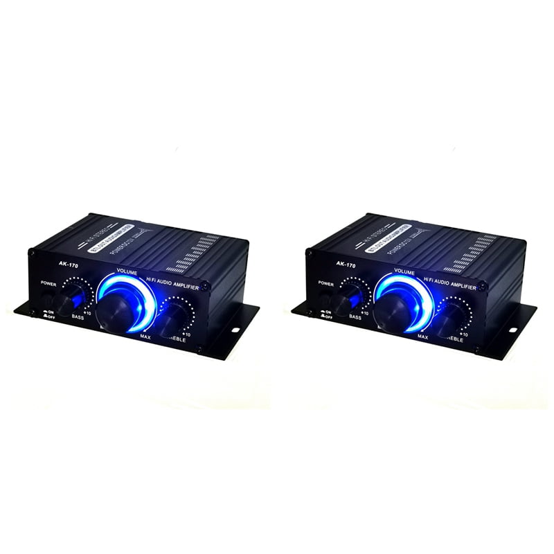 2X Mini Stereo Amplifier Dc12V Dual Channel Hi-Fi Audio Player Supports ...