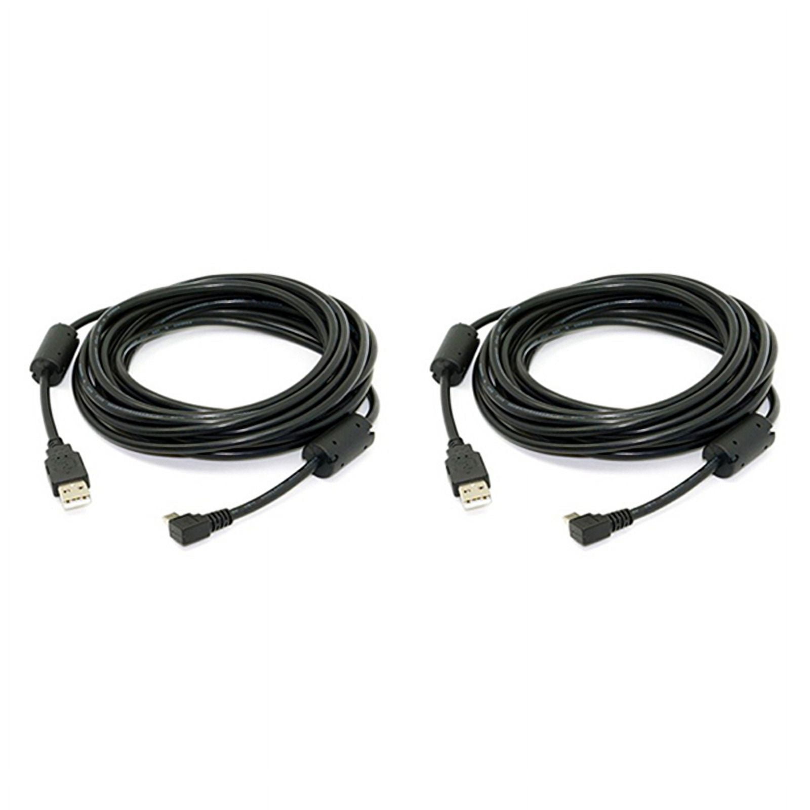 2X Mini USB B Type 5Pin Male Right Angled 90 Degree to USB 2.0 Male ...