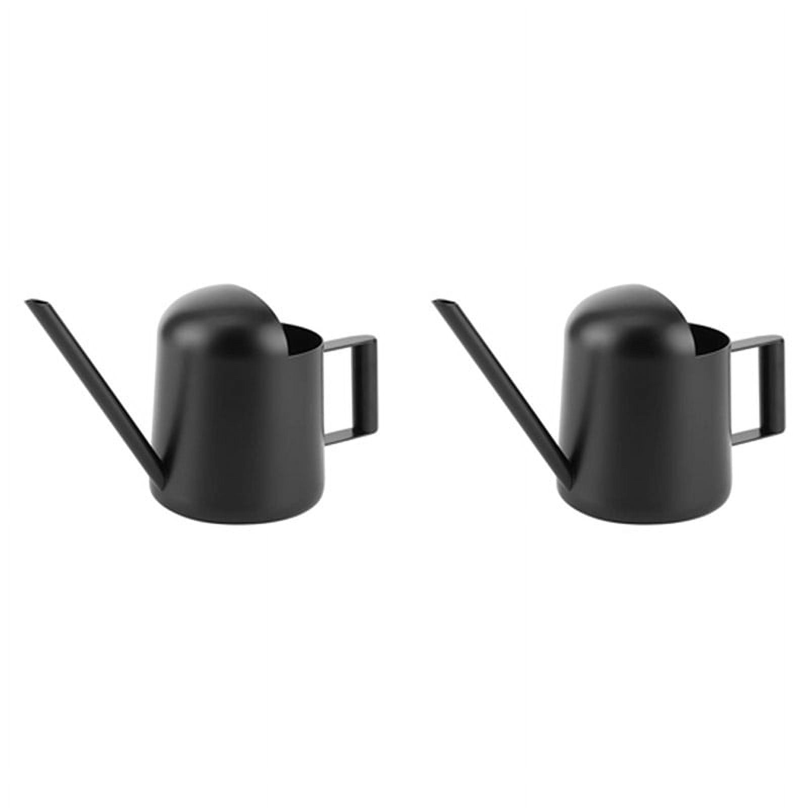 2X Mini Watering Can, 300 Ml Black Stainless Steel Watering Can, Long ...