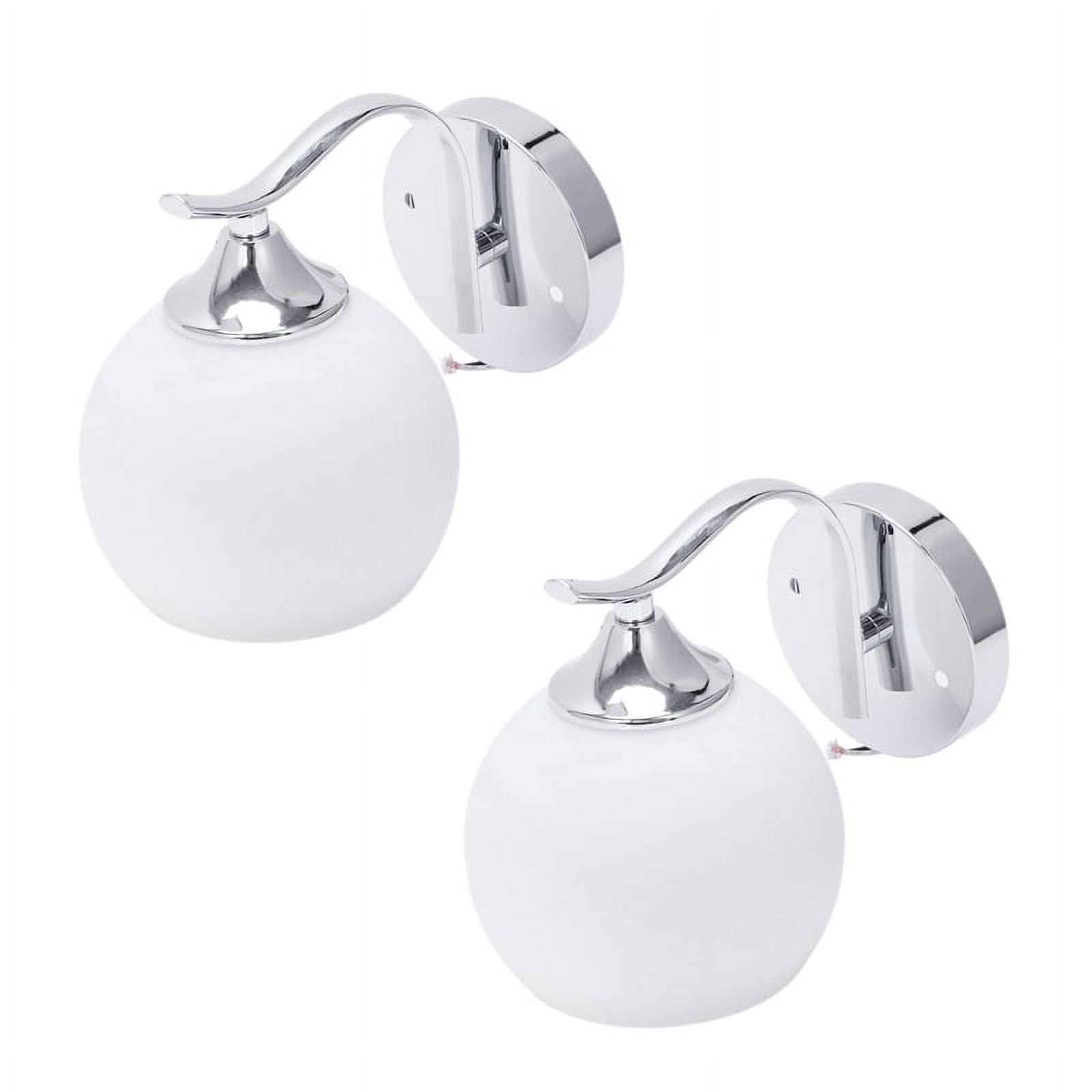 2X Modern Wall Sconce Luminary E27 LED Wall Lamp Reading Lamps Wall Mounted Modern Glass Sconces ...