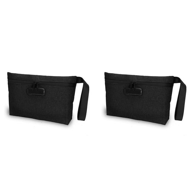 2X Money Bag with Lock, Lockable Cash Bag, Waterproof Bank Zipper and ...