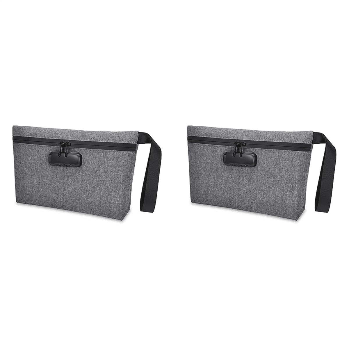 2X Money Bag with Lock, Lockable Cash Bag, Waterproof Bank Zipper and ...