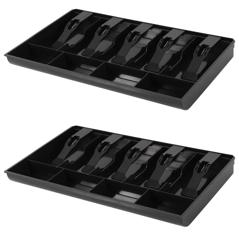 2X Money Cash Coin Register Insert Tray Replacement Cashier Drawer ...