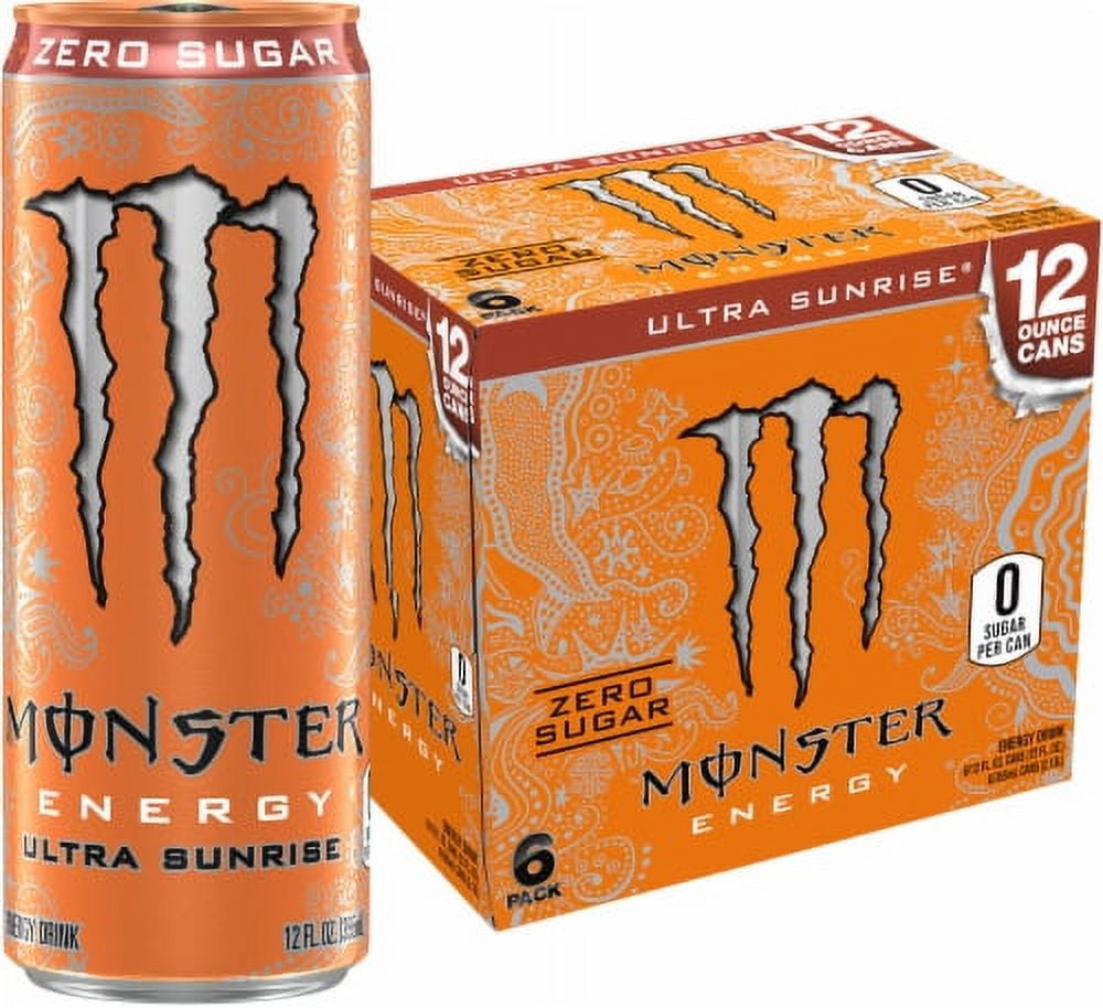 2X - Monster Zero Sugar Ultra Sunrise Energy Drink Multipack Cans ...