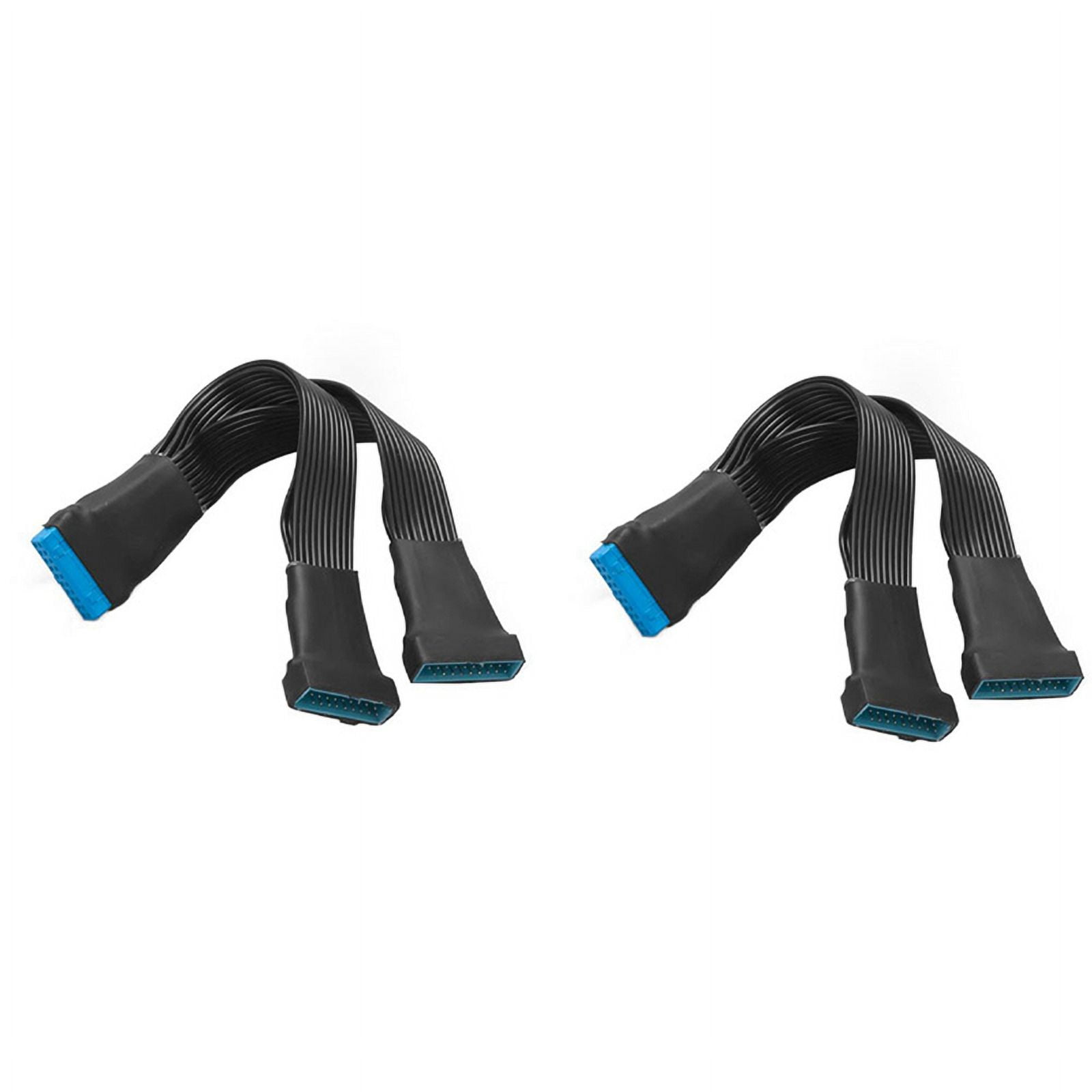 2X Motherboard USB 3.0 19PIN Header 1To2 Extension Splitter 19Pin 20Pin ...