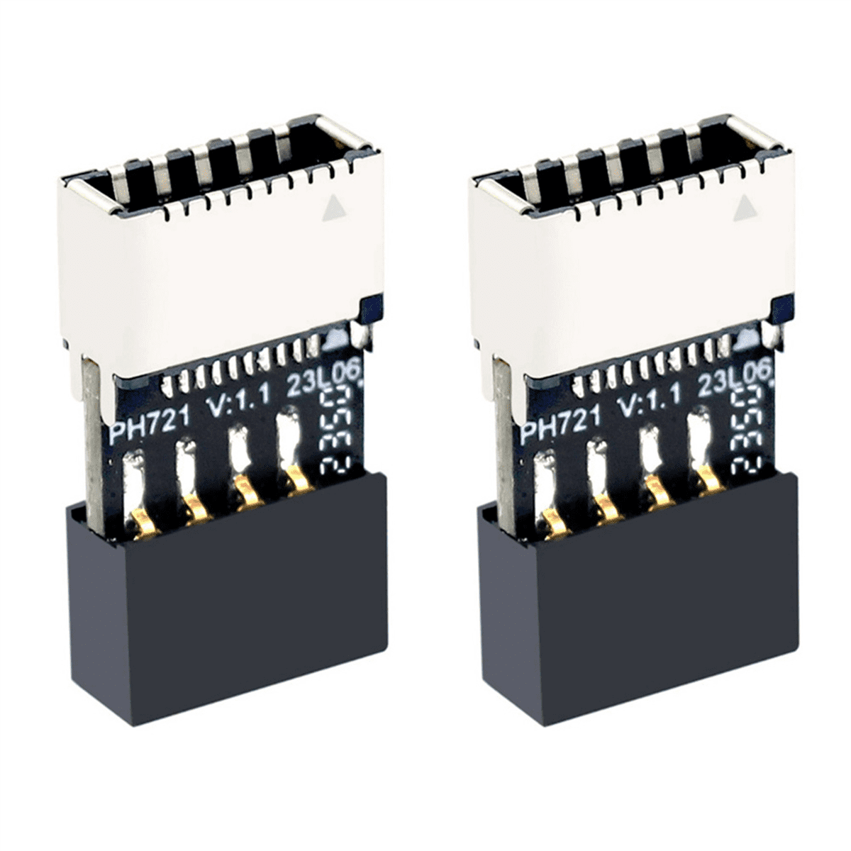 2X Motherboard USB2.0 9Pin to TYPE-E Female Adapter Chassis TYPE-C ...