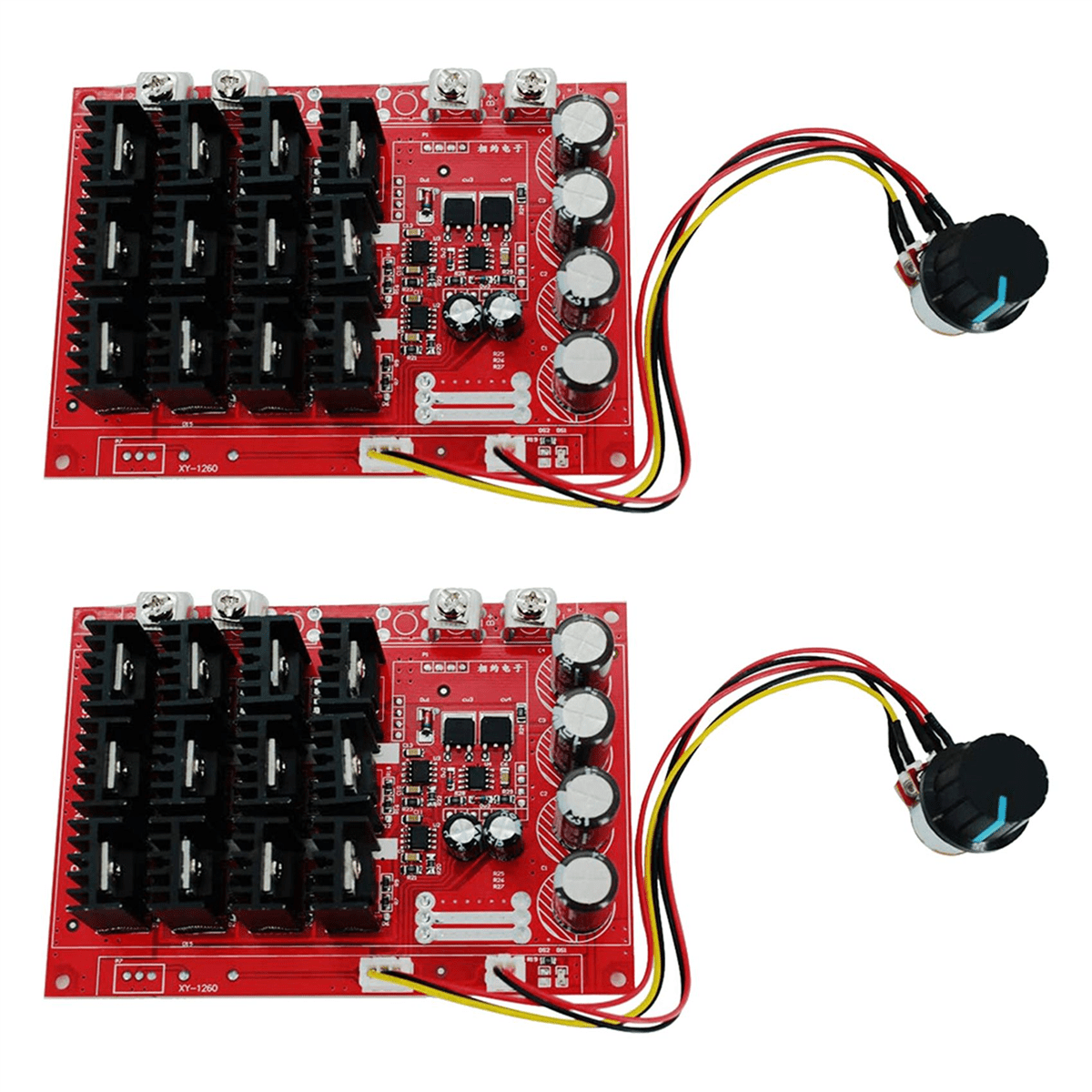 2X Motor Controller,PWM DC Motor Speed Controller 10-50V 60A High Power ...