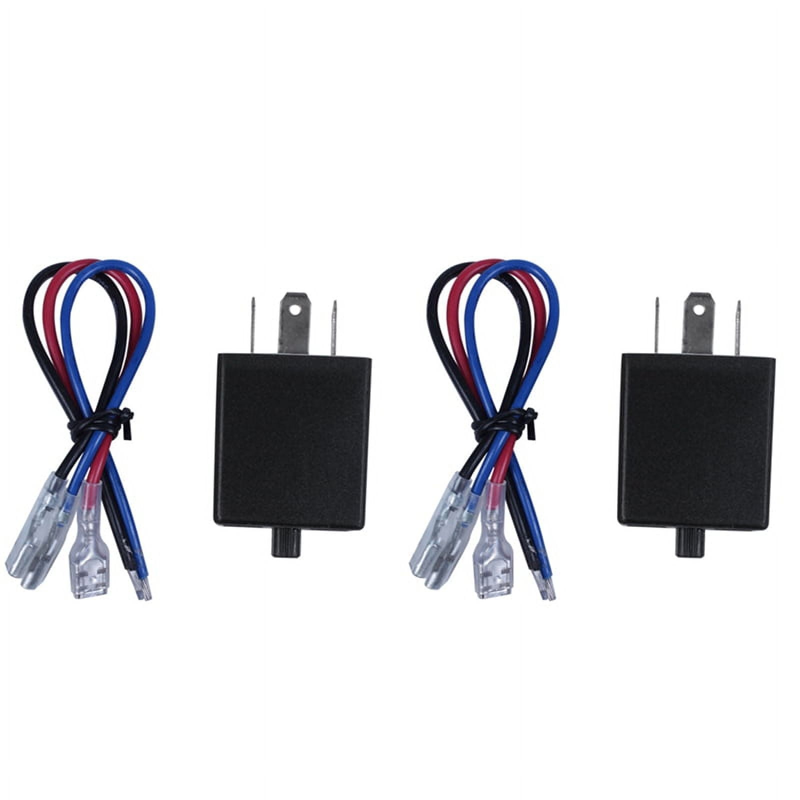 2X Motorcycle 3 Pin Adjustable Electronic LEDFlasher Relay for Car Turn ...