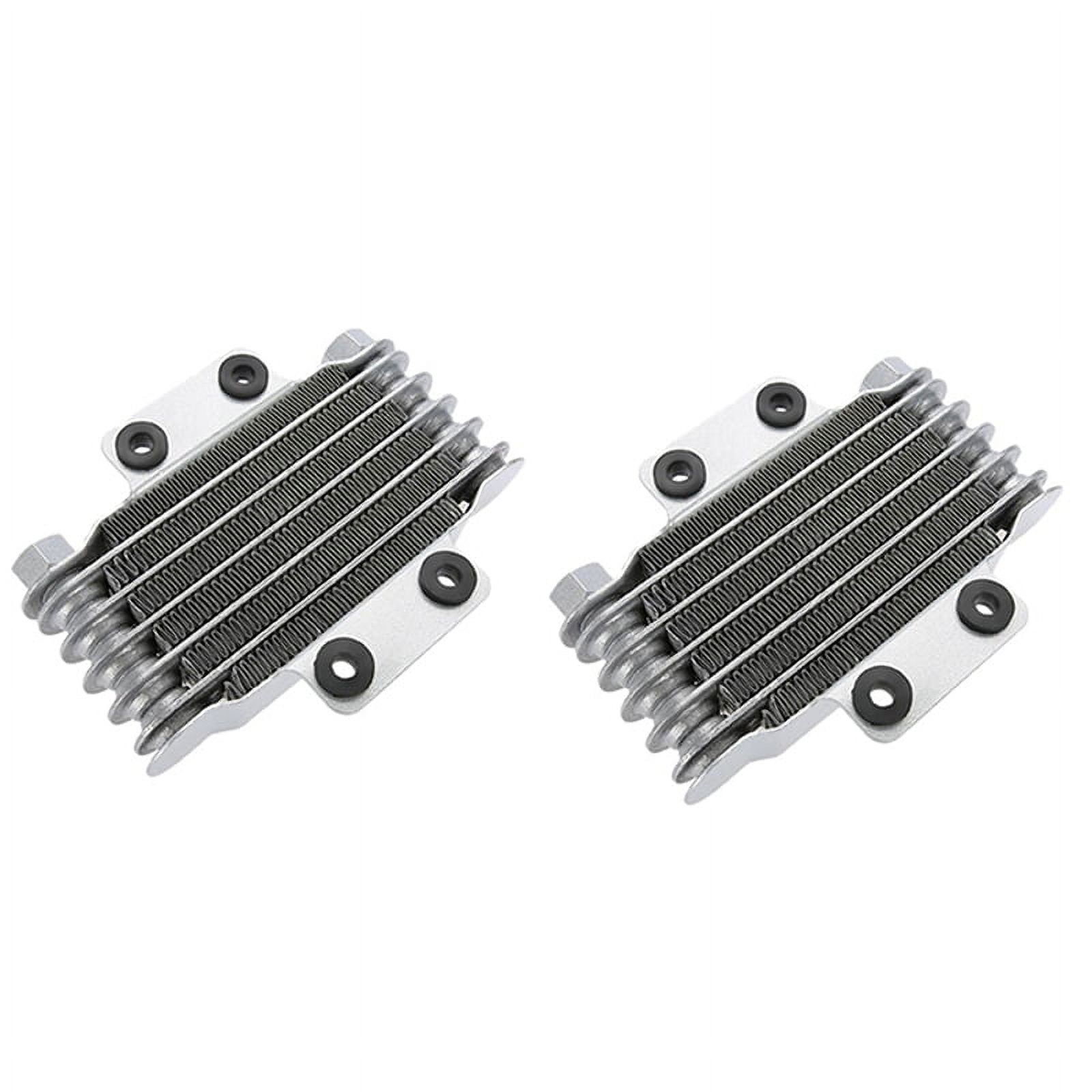 2X Motorcycle Engine Cooling Radiator 85Ml Universal Silver Aluminum ...