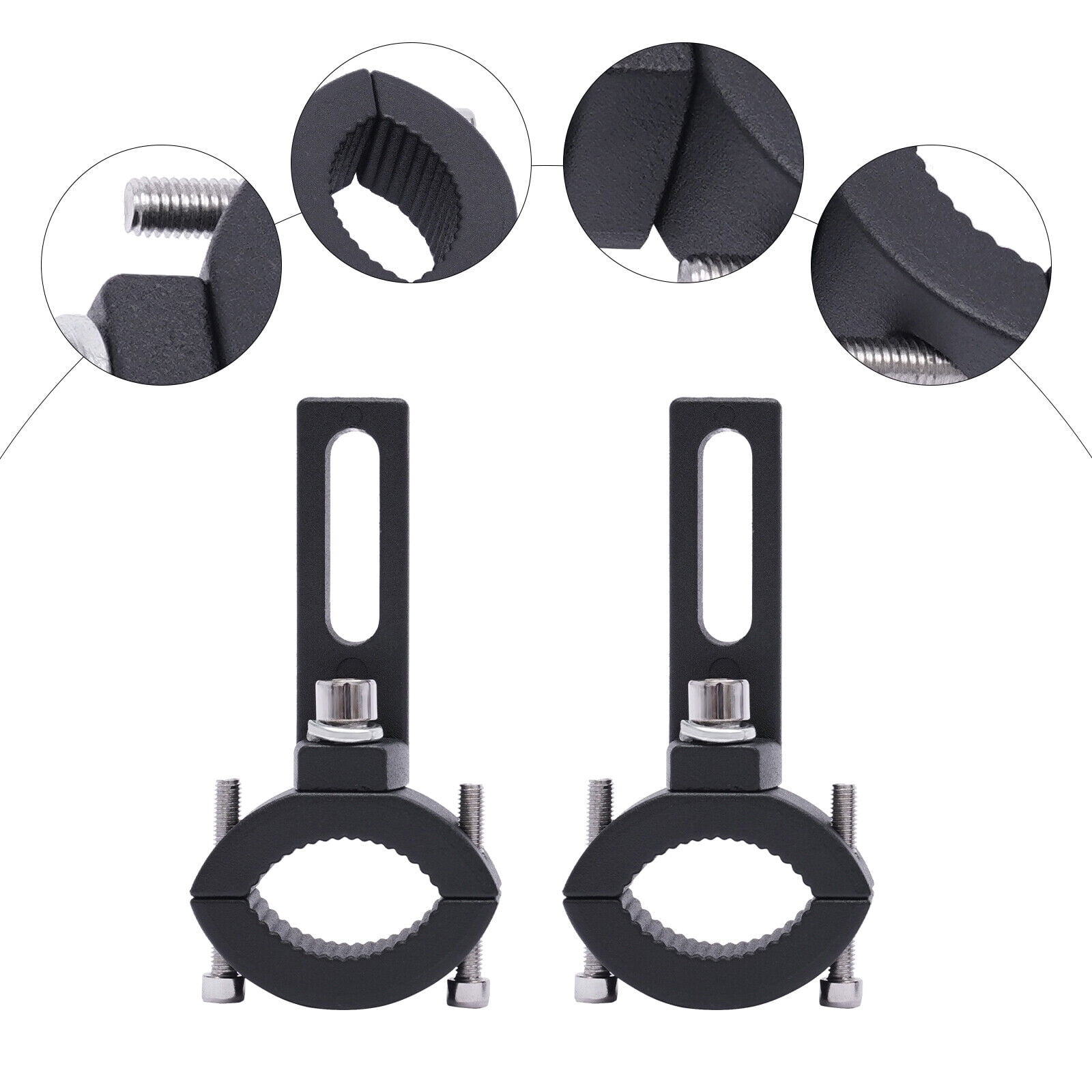 2X Motorcycle Spot Fog Driving Light Fork Mount Clamp Bracket Headlight ...