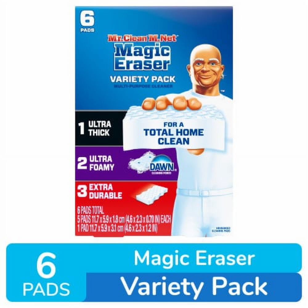 2X - Mr. Clean Magic Eraser Variety Pack with Ultra Thick, Ultra Foamy ...
