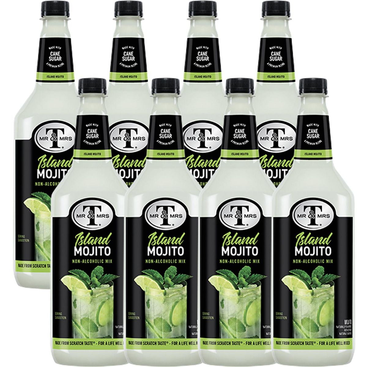 2X - Mr & Mrs T Mojito Mix, 1L Bottle, 8 Pack – Premium Cocktail Mixer ...