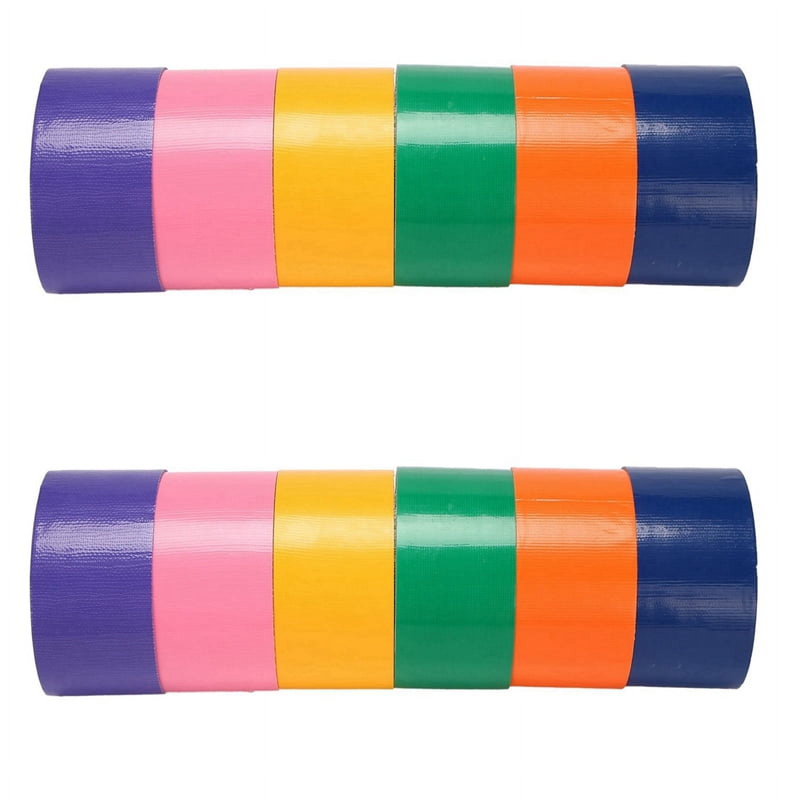 2X Multi Colored Duct Tape - Pack -6 Colors - 10 M X 2 Inch Rolls ...
