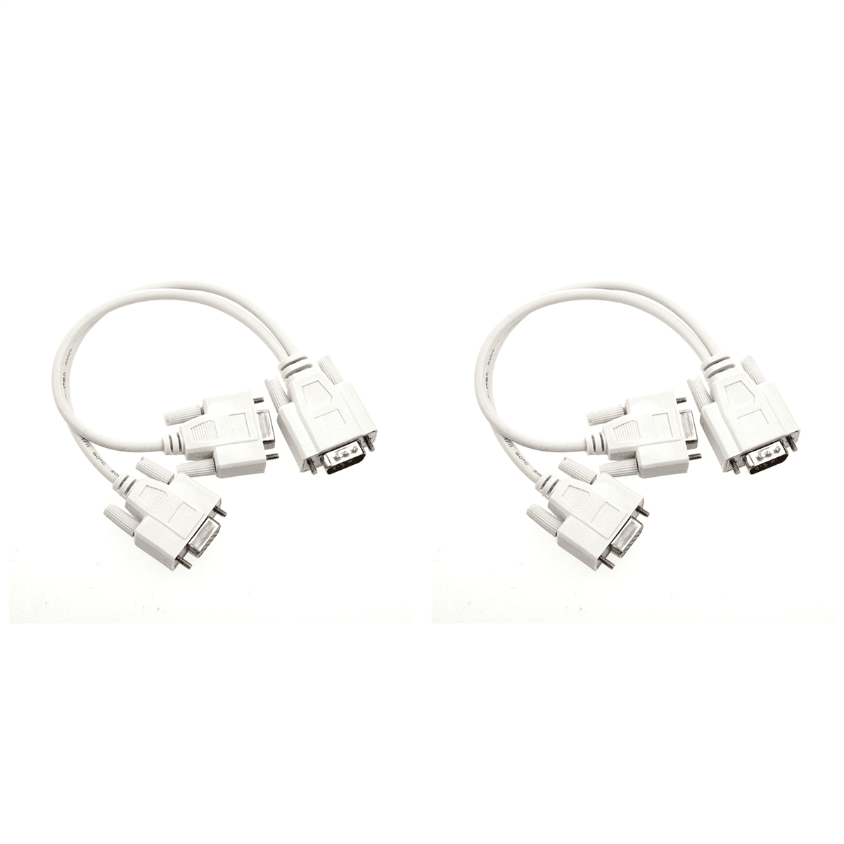2X NEW 1 PC to 2 MONITORS SPLITTER CABLE for VGA VIDEO - Walmart ...