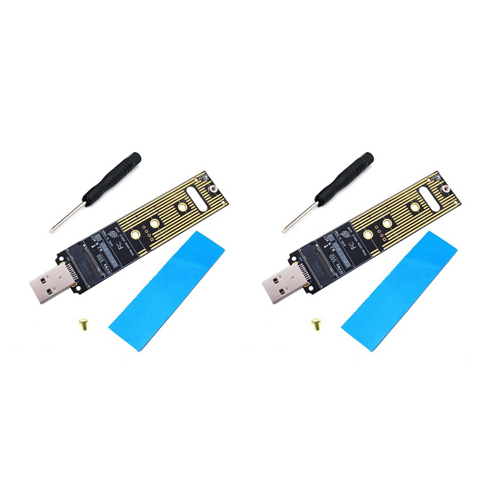 2X NVME USB Adapter M.2 NVME SSD to USB 3.1 Adapter 10Gbps USB3.1 Gen 2 ...
