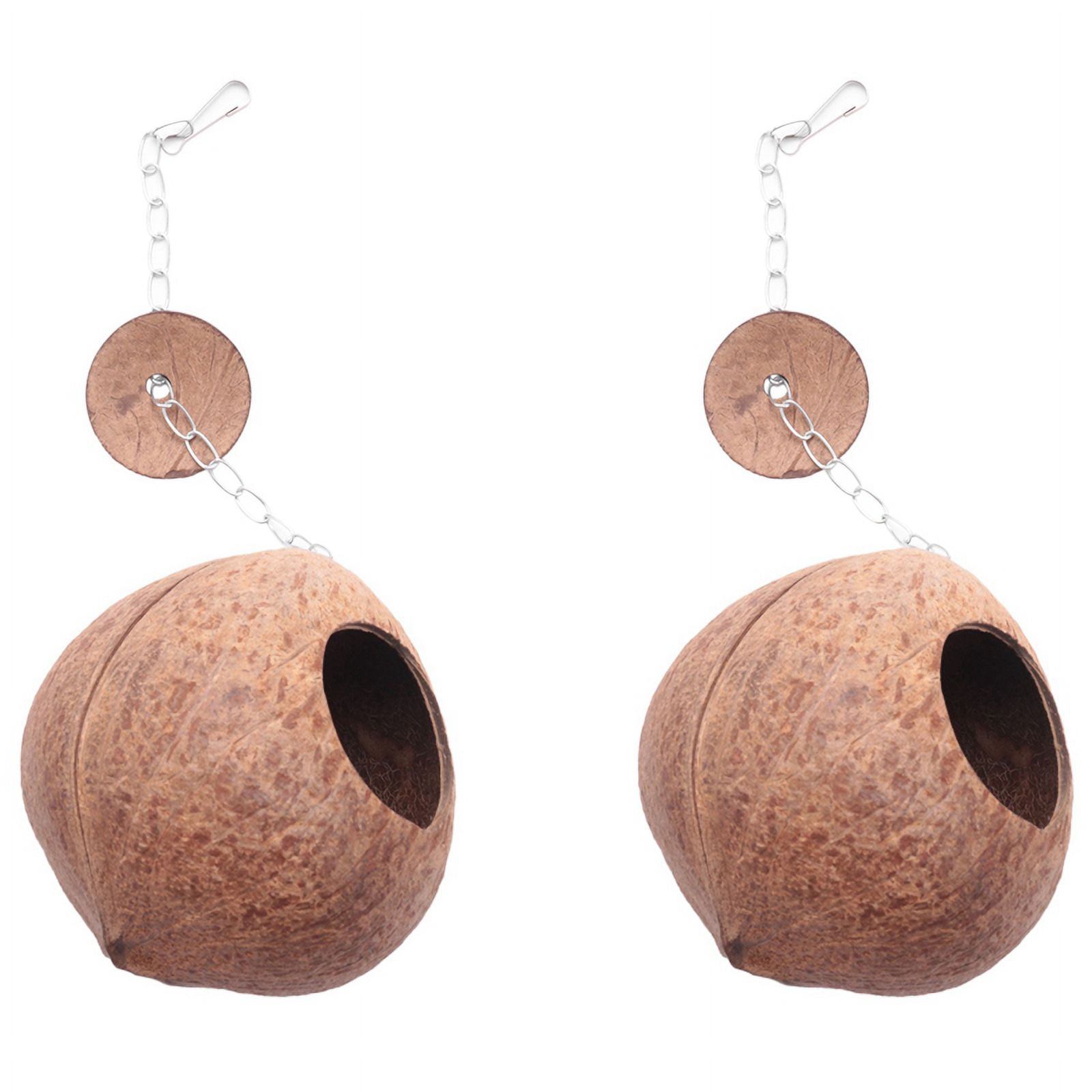 2X Natural Coconut Shell Bird Nest House Hut for Pet Parrot Budgies ...