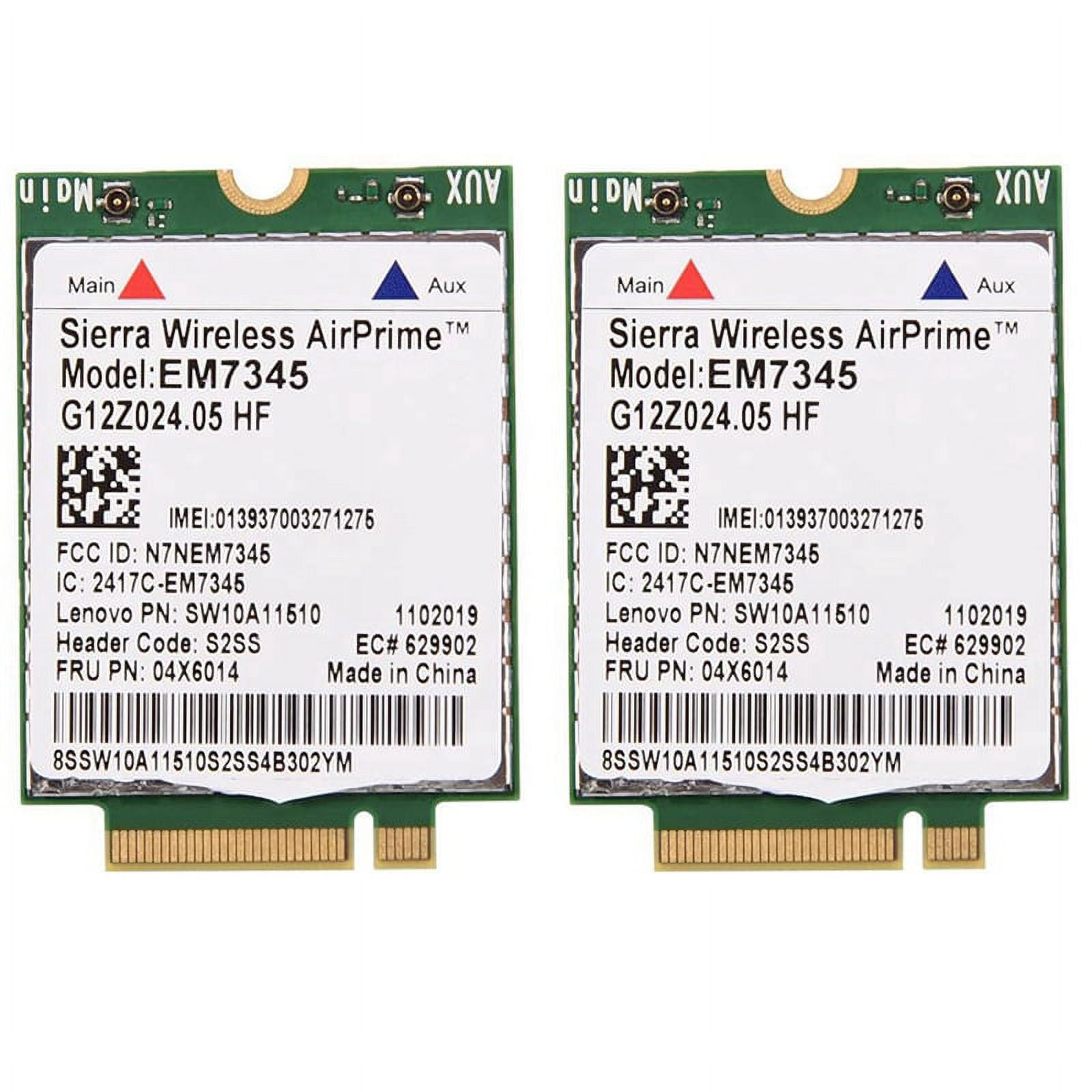2X Network Card, EM7345 4G LTE WWAN Card Module for X250 X1C W550 T450 ...