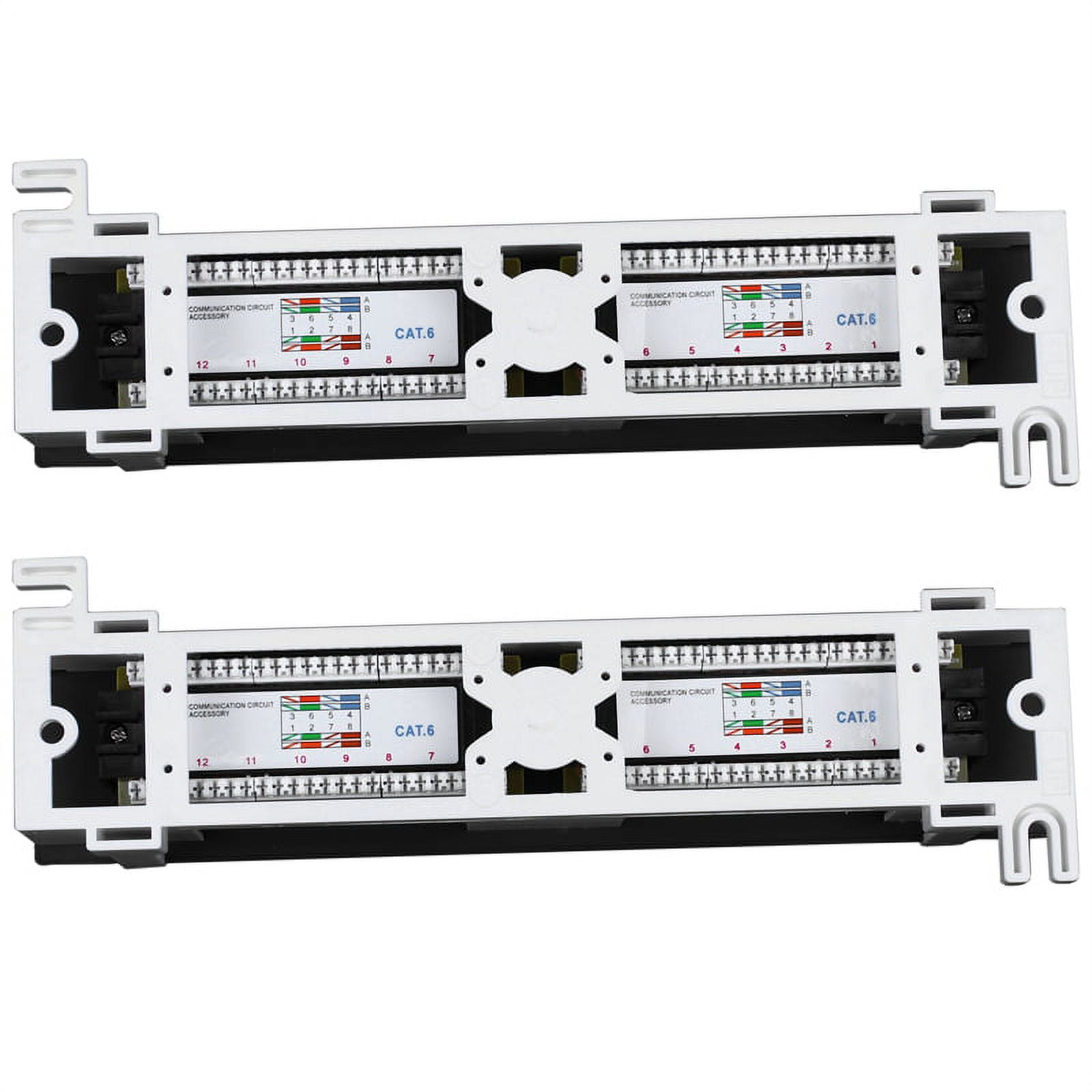2X Network Tool Kit 12 Port Cat6 Patch Panel Rj45 Networking Wall Mount ...