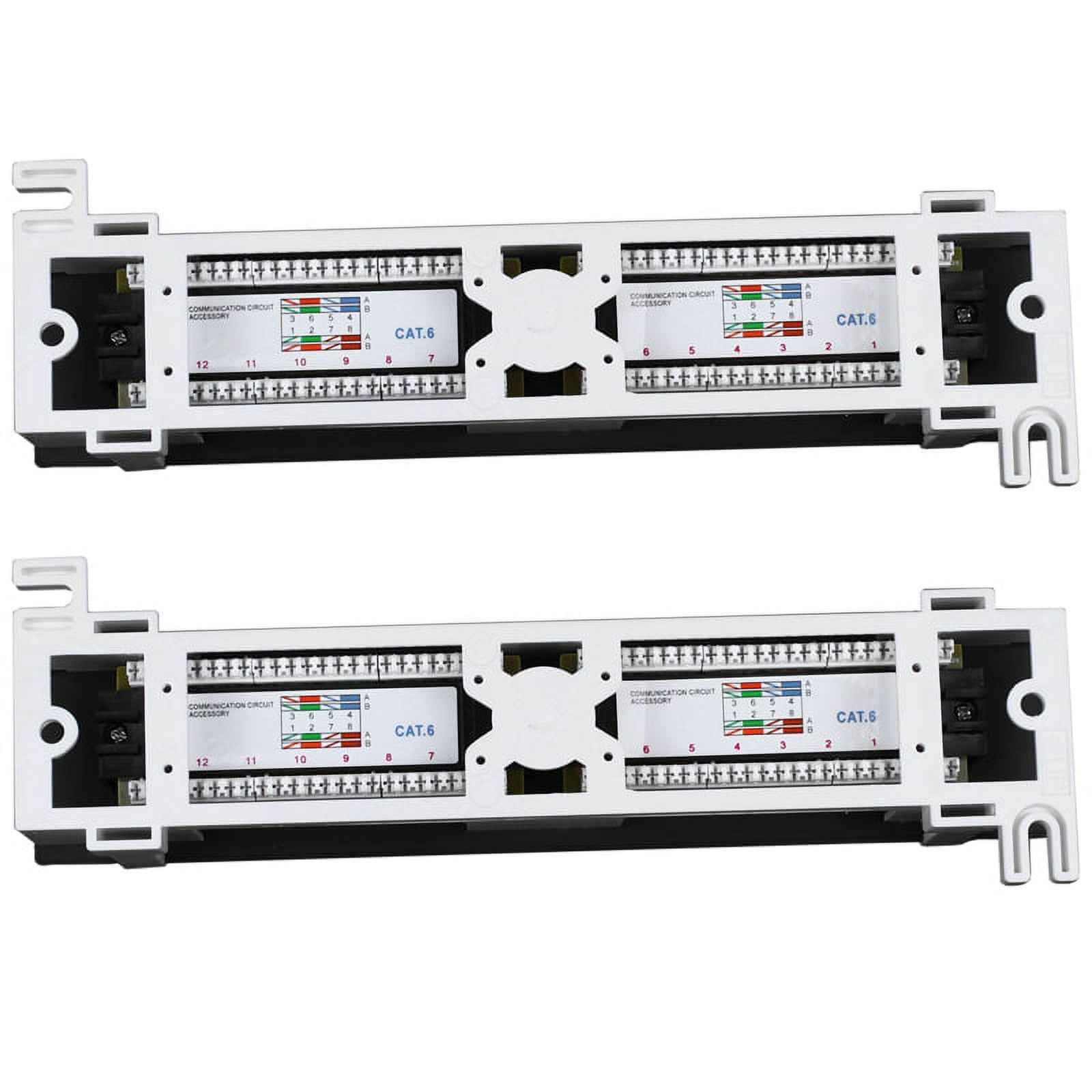 2X Network Tool Kit 12 Port Cat6 Patch Panel Rj45 Networking Wall Mount ...