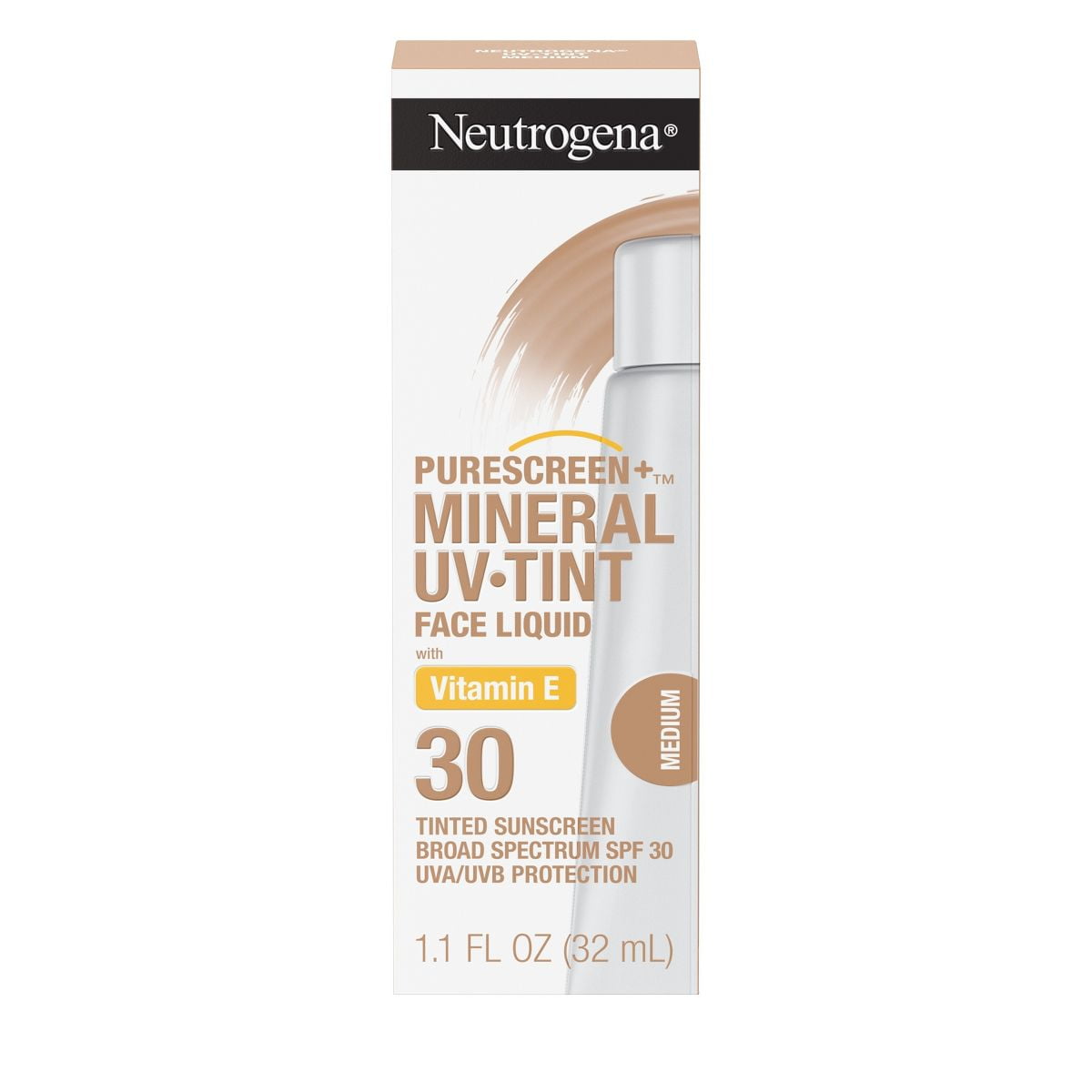 2X - Neutrogena Mineral UV Tint Face Liquid Sunscreen - SPF 30 - 1.1oz ...