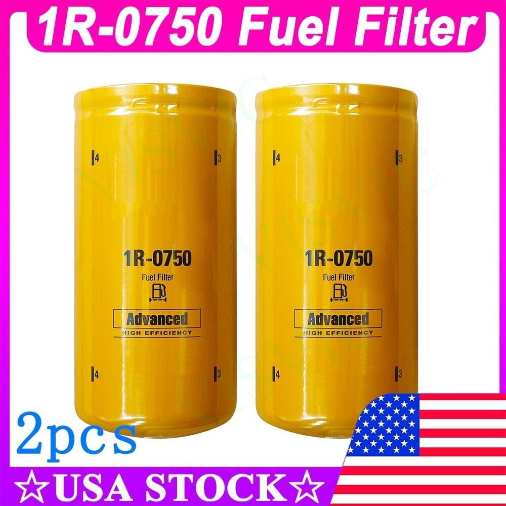 2X New Fuel Filter 1R-0750 1R0750 For Caterpillar Duramax,Secondary ...
