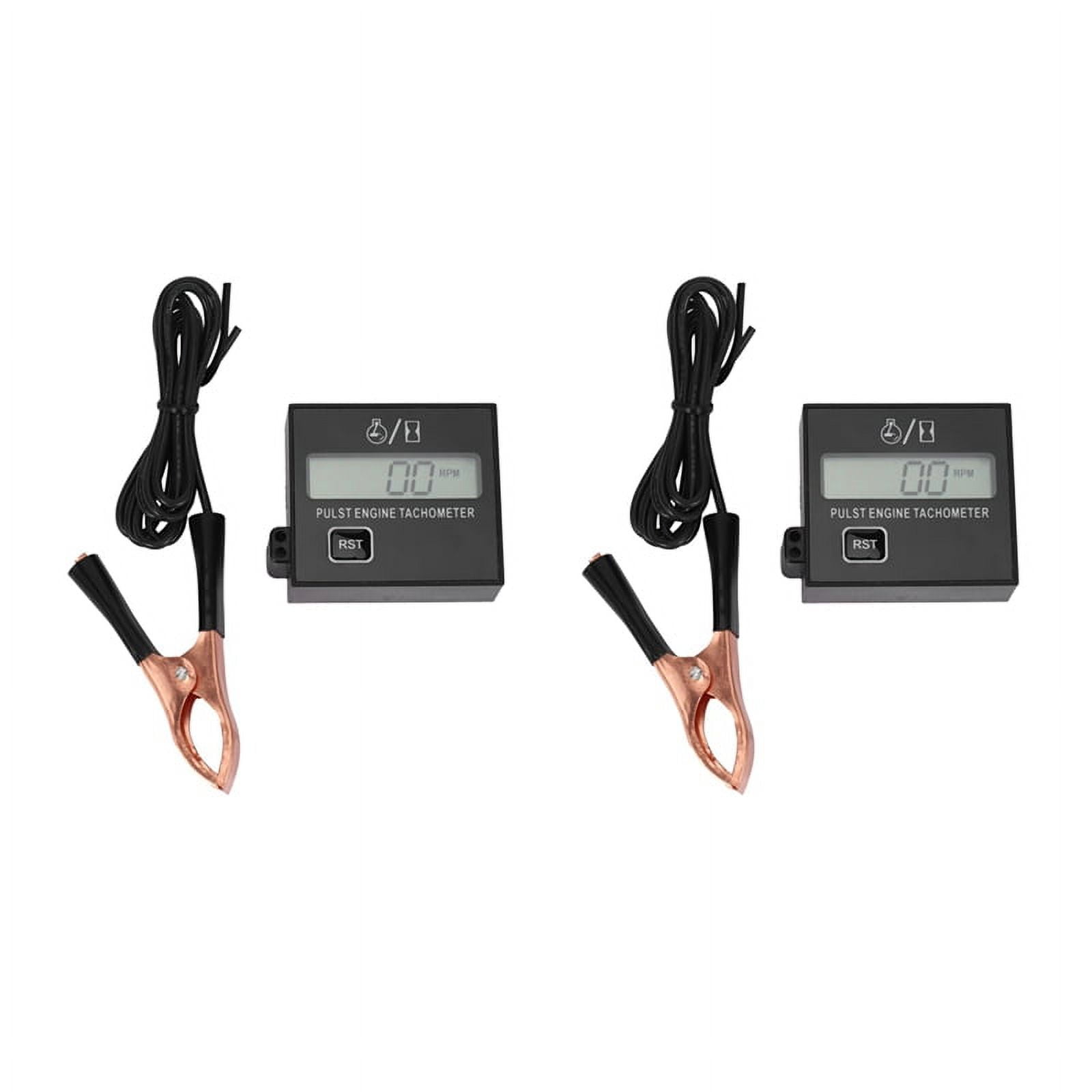 2X New Gasoline Digital Engine Tachometer Inductive Pulse Tachometer ...