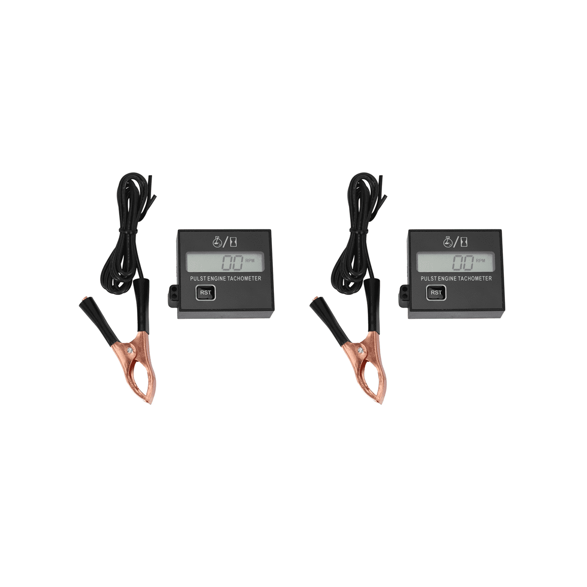 2X New Gasoline Digital Engine Tachometer Inductive Pulse with Battery ...