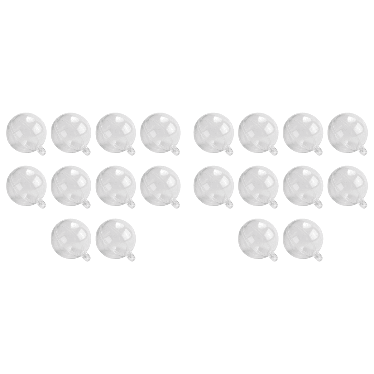 2X New Transparent Openable Plastic Ball Bauble Decoration Gift Box 3CM ...