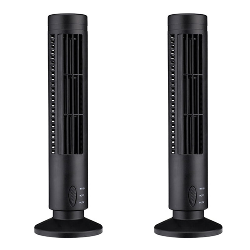 2X New USB Tower Fan Bladeless Fan Tower Electric Fan Mini Vertical Air ...