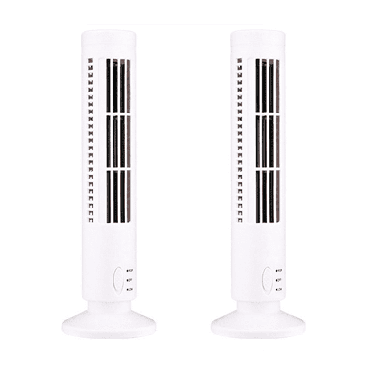 2X New USB Tower Fan Bladeless Fan Tower Electric Fan Mini Vertical Air ...
