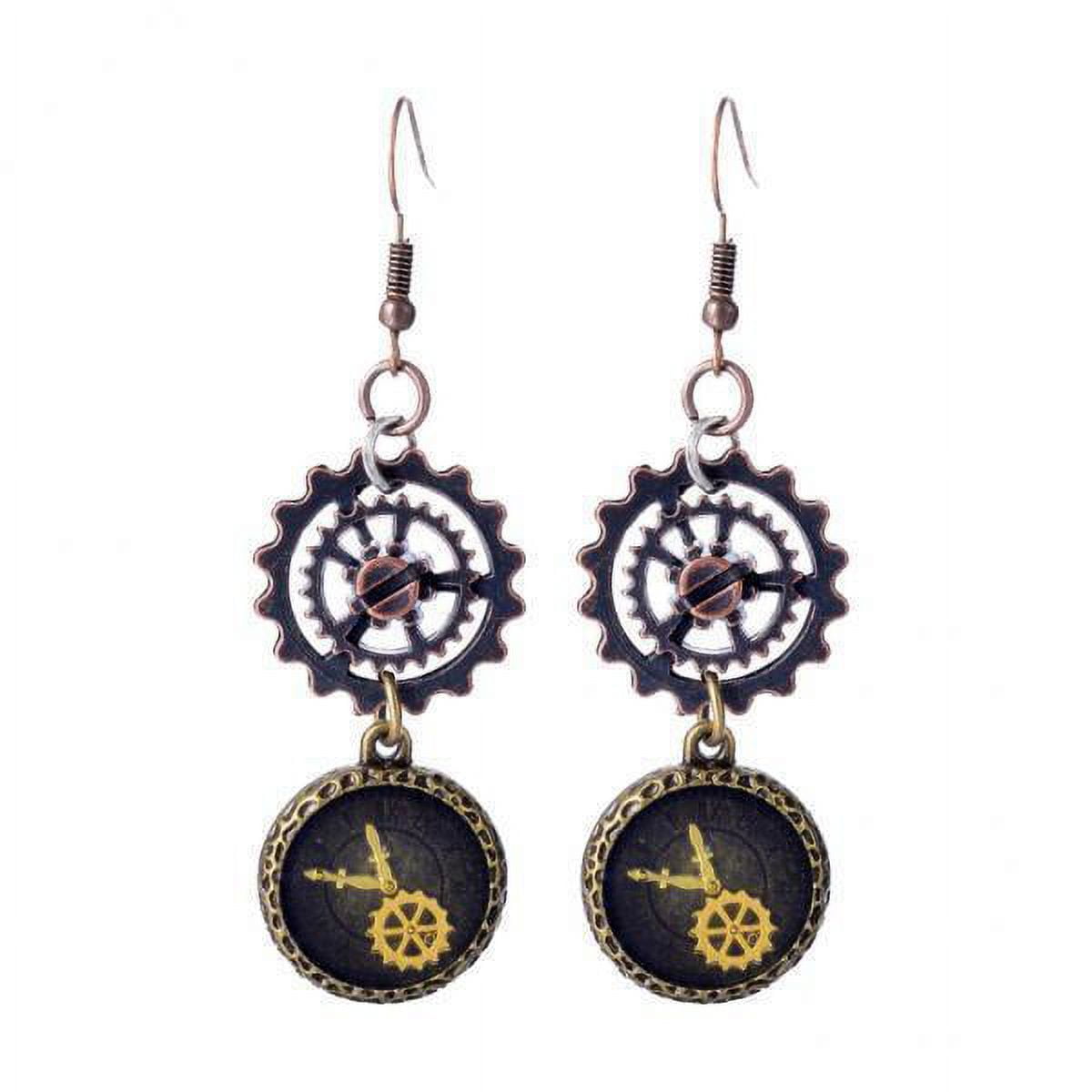 2X Novelty Steampunk Vintage Watch Shaped Gear Dangle Ears - Walmart.com