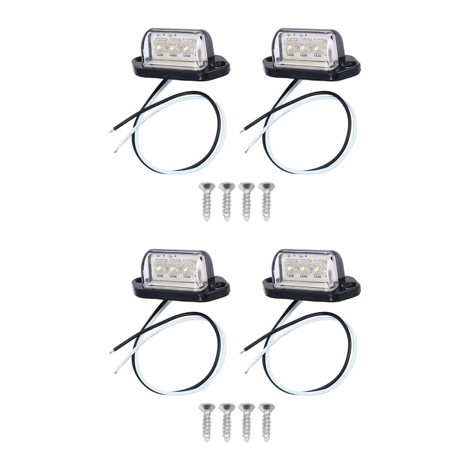 2X Number Plate Lights LED License Plate Light Rear Lamps Universal 12V ...