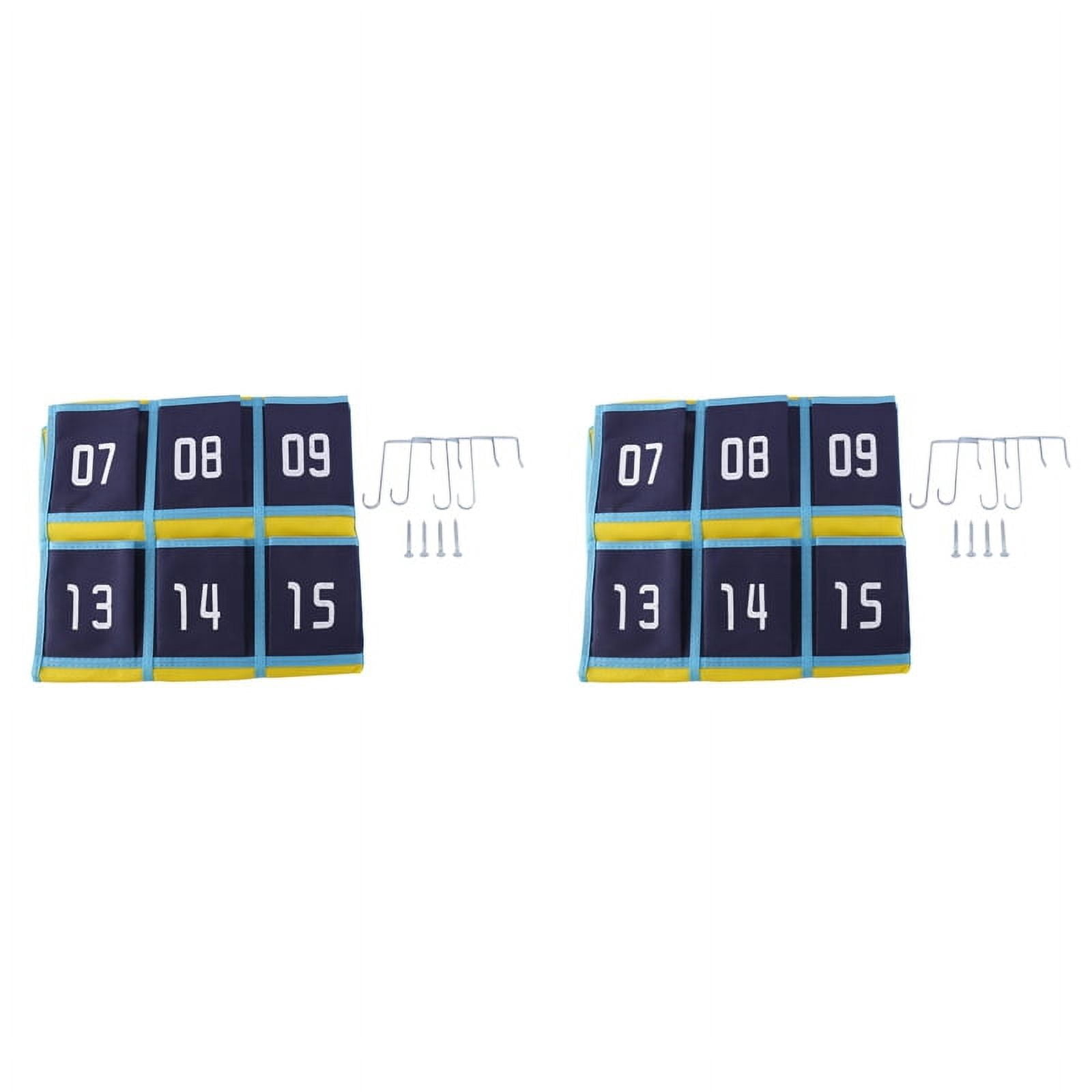 2X Numbered Pocket Chart Classroom Organizer for Cell Phones Calculator ...