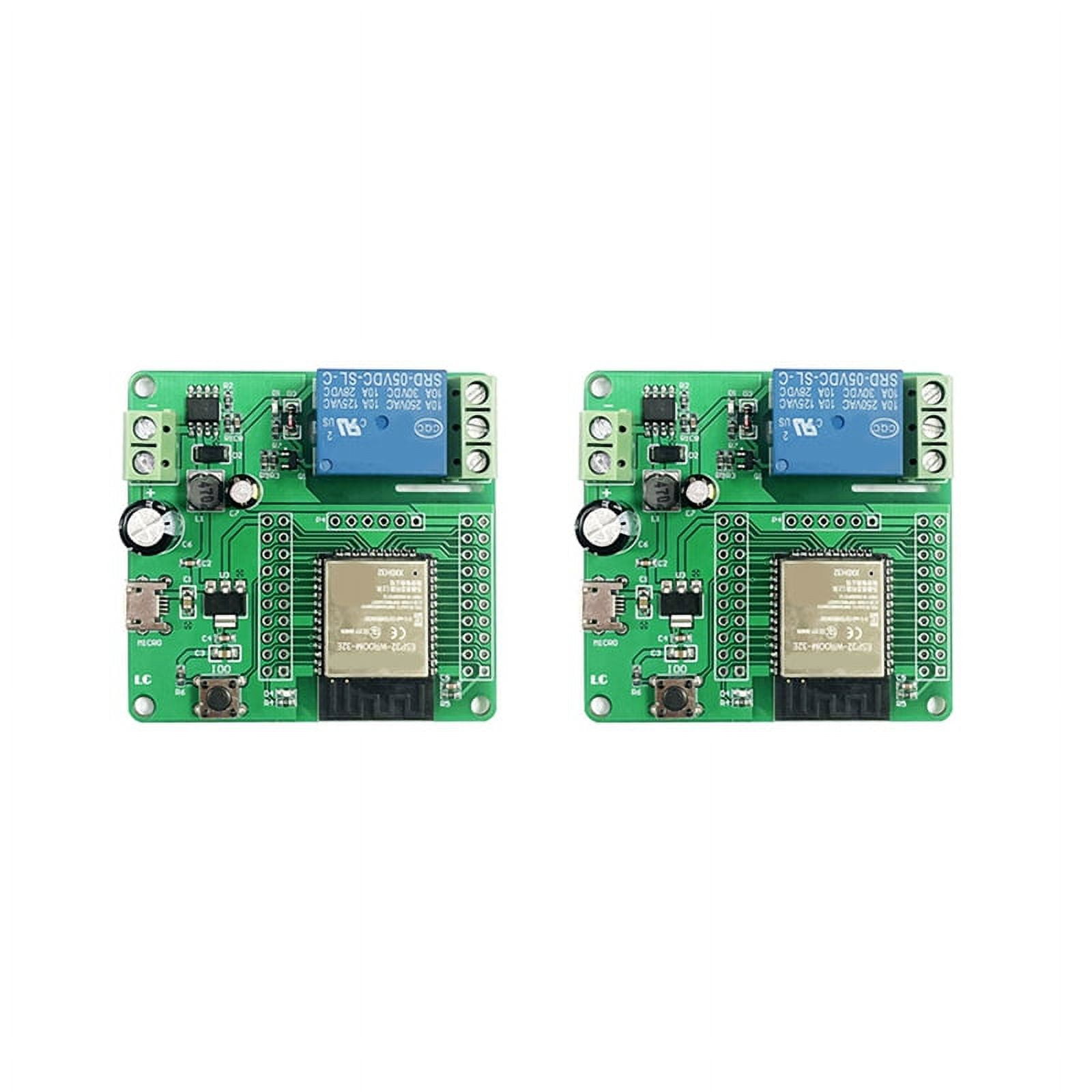 2X One Channel Relay ESP32-WROOM Development Board Single Relay Module DC 7-60V Power Supply ...