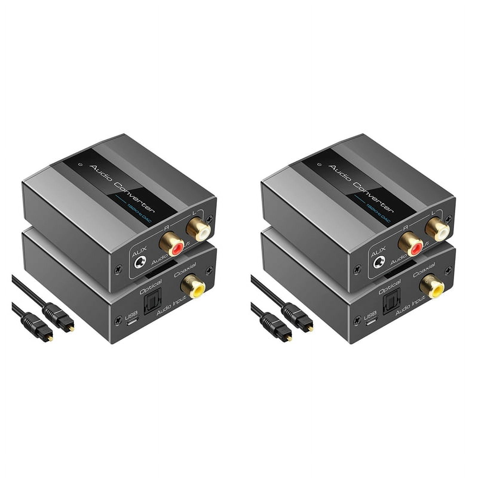 2X Optical to RCA Converter Audio Converter Digital to Analog Audio ...