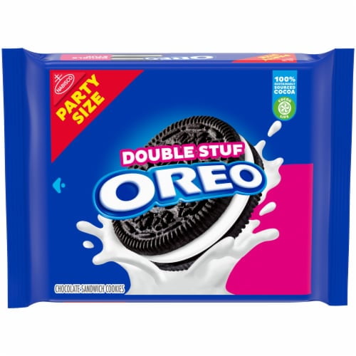 2X-Oreo Double Stuf Chocolate Sandwich Cookies Party Size - 26.7 oz ...