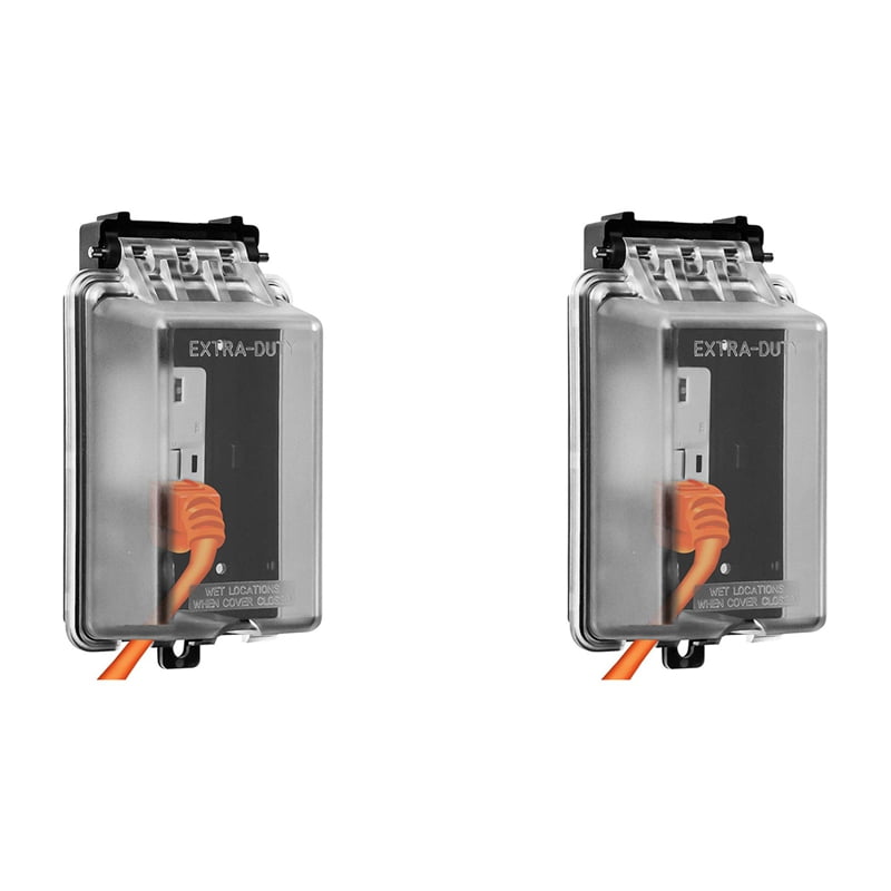 2X Outdoor Outlet Cover, Single Gang Outdoor Outlet Cover Weatherproof ...