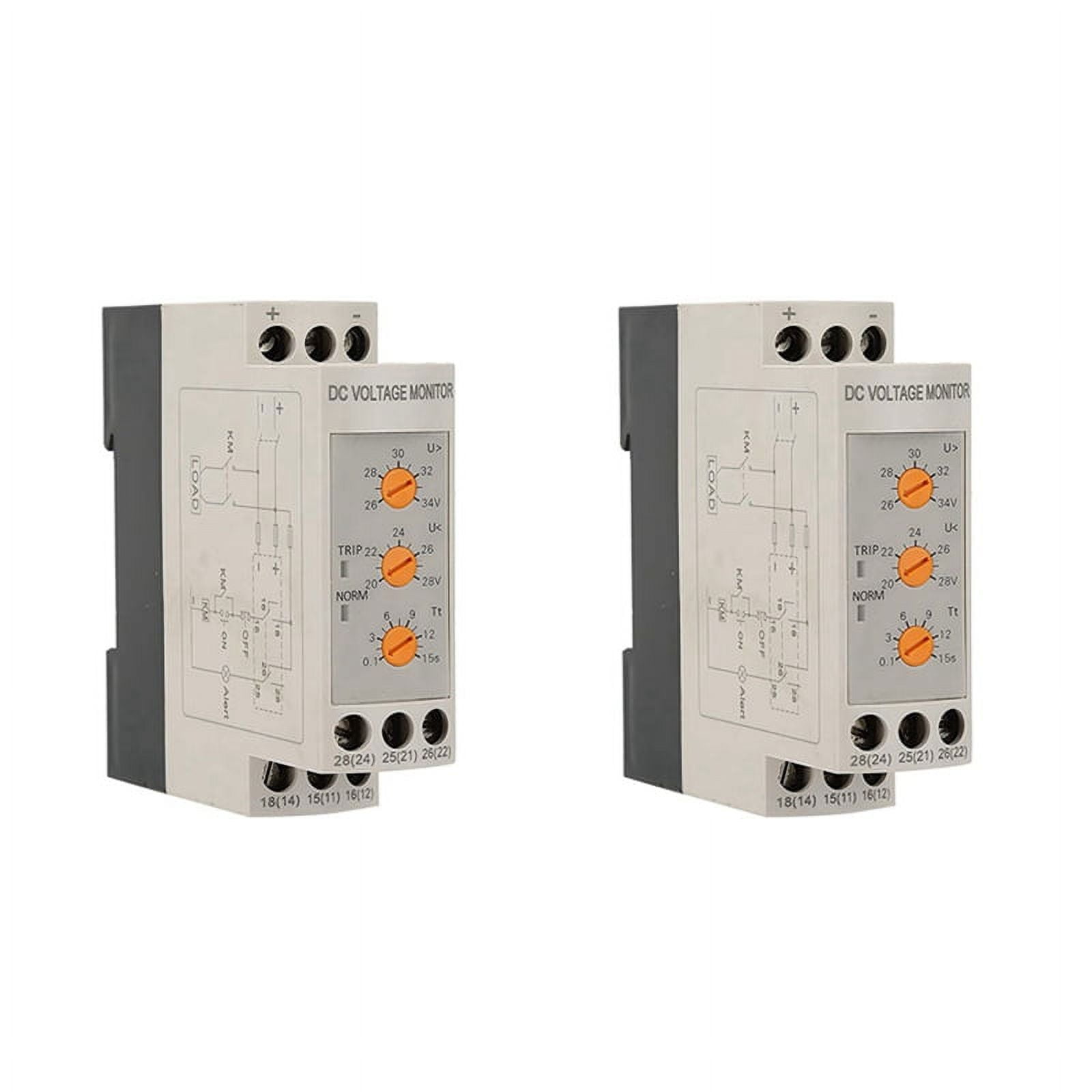 2X Overvoltage Undervoltage Protector Voltage Monitoring Relay ...