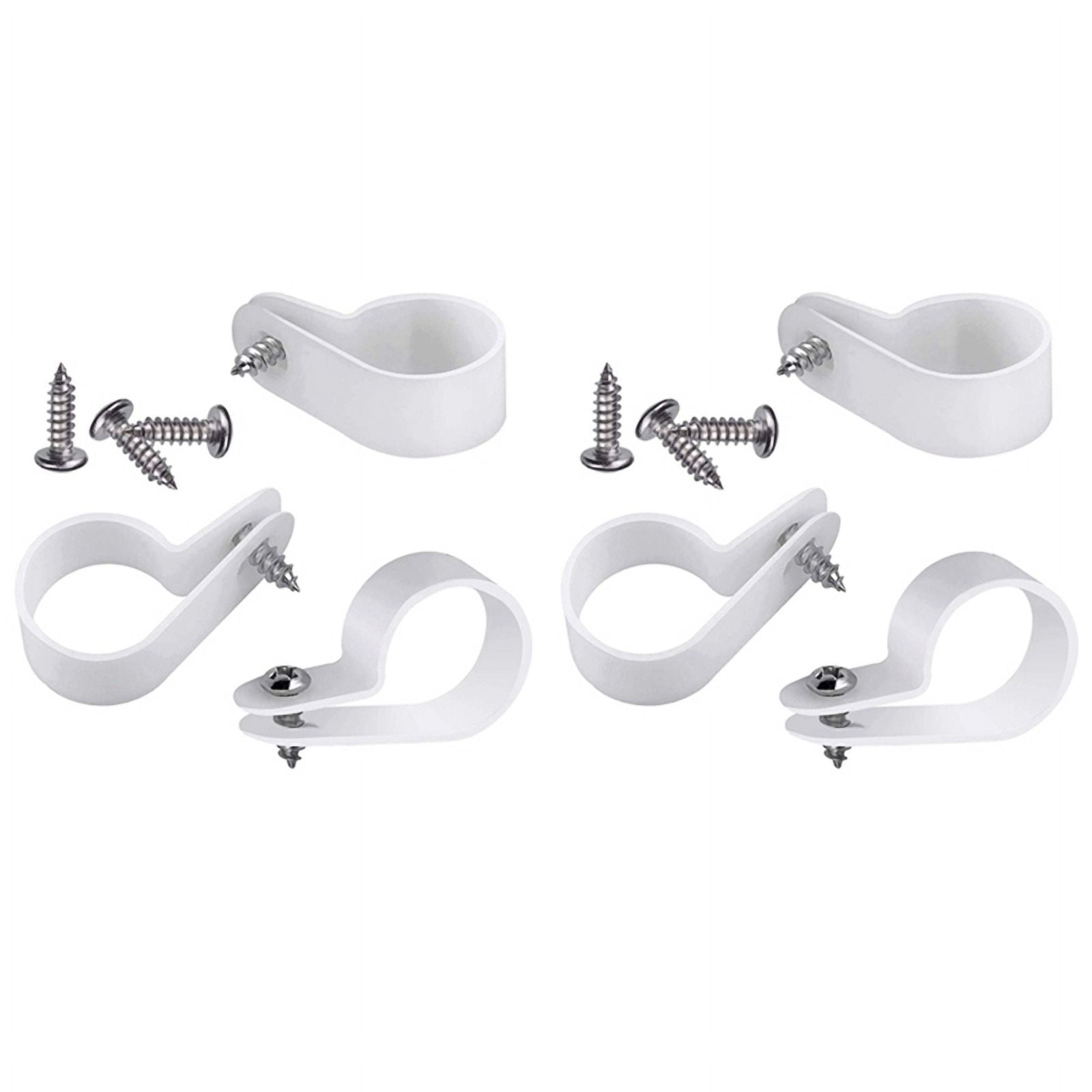 2X P-Type Fixing Cable Clamp with Stainless Steel Screw Wire Management ...