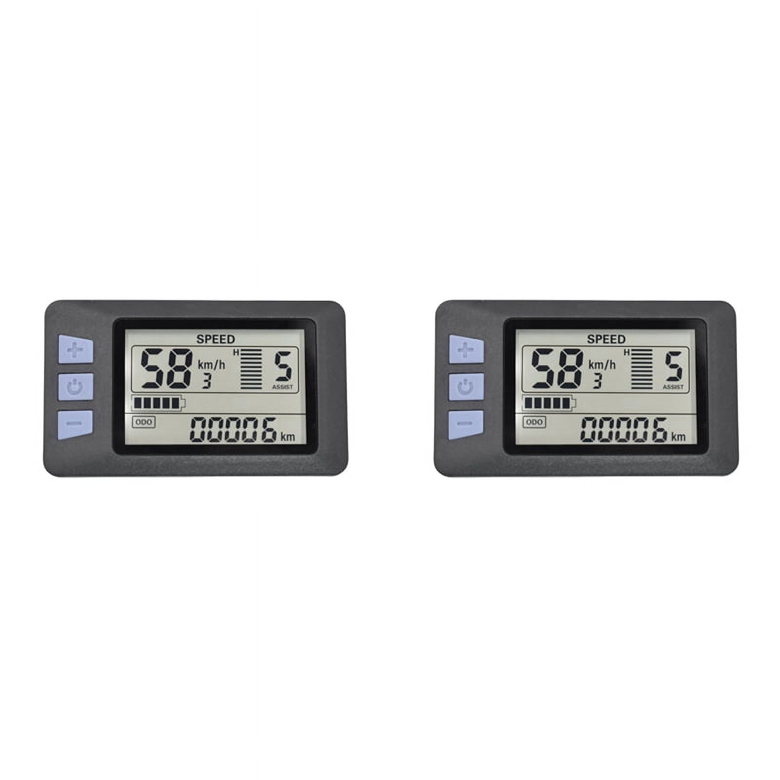 2X P3H LCD Display Meter Dashboard 24V 36V 48V 60V Electric Bike Panel for Scooter(5PIN ...