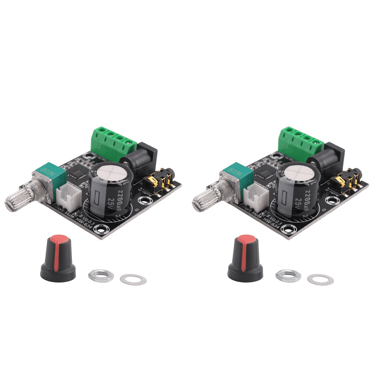 2X PAM8610 Dual Channel DC 12V HD Pure Digital Audio Stereo Amplifier ...