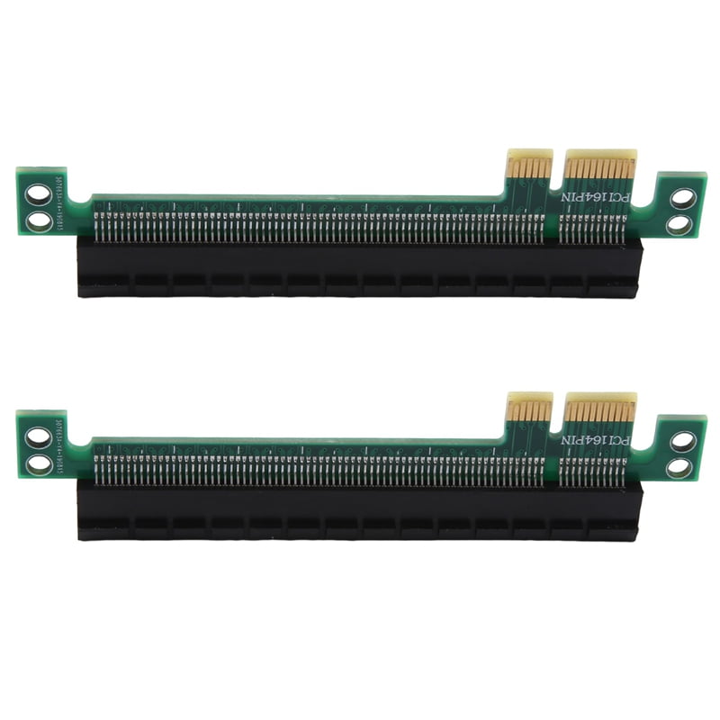 2X PCI-E Express 1X to 16X Extender Converter Male to Female Riser Card ...