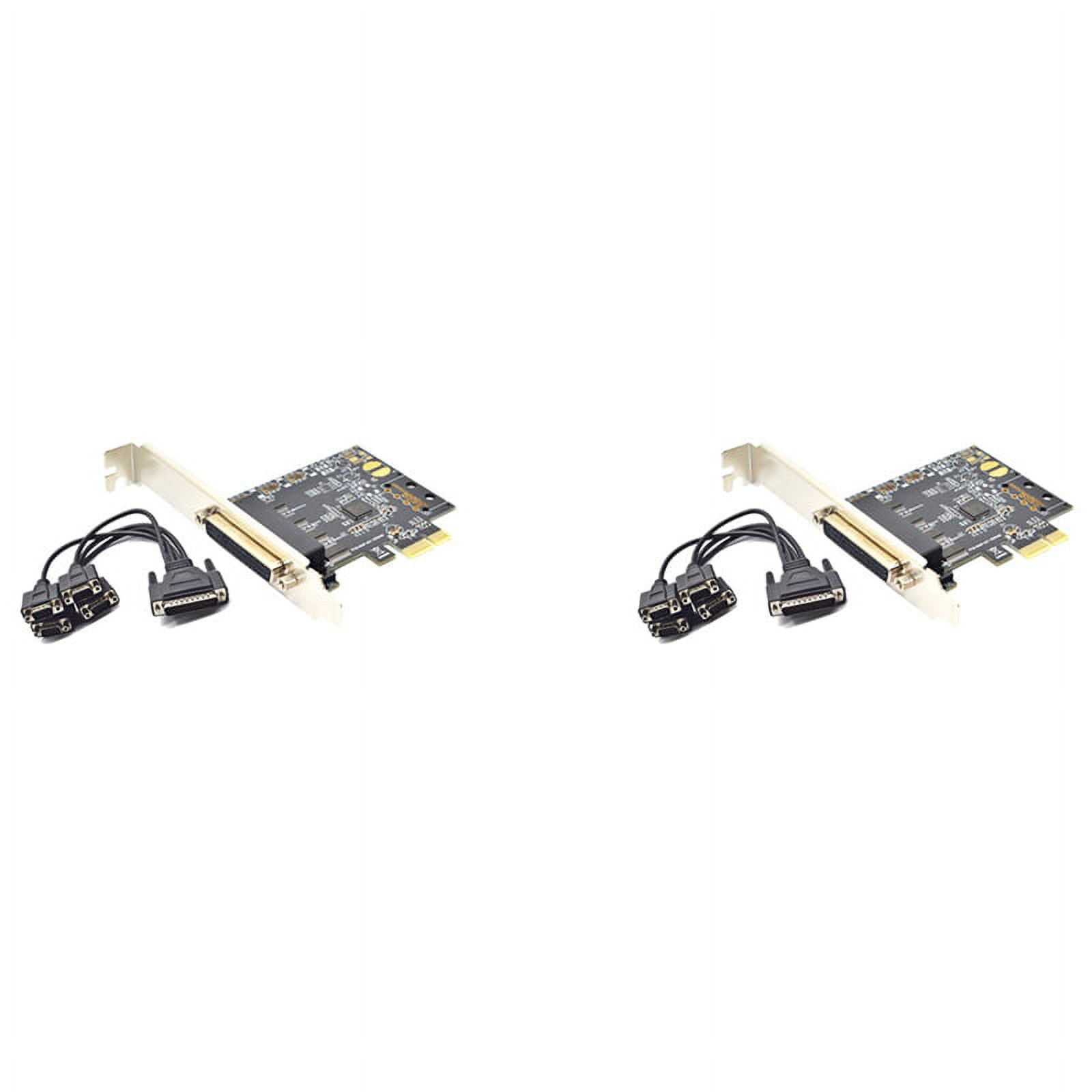 2X PCI-E Serial Port Card Pcie to 4 Serial Port RS232 9-Pin Industrial ...