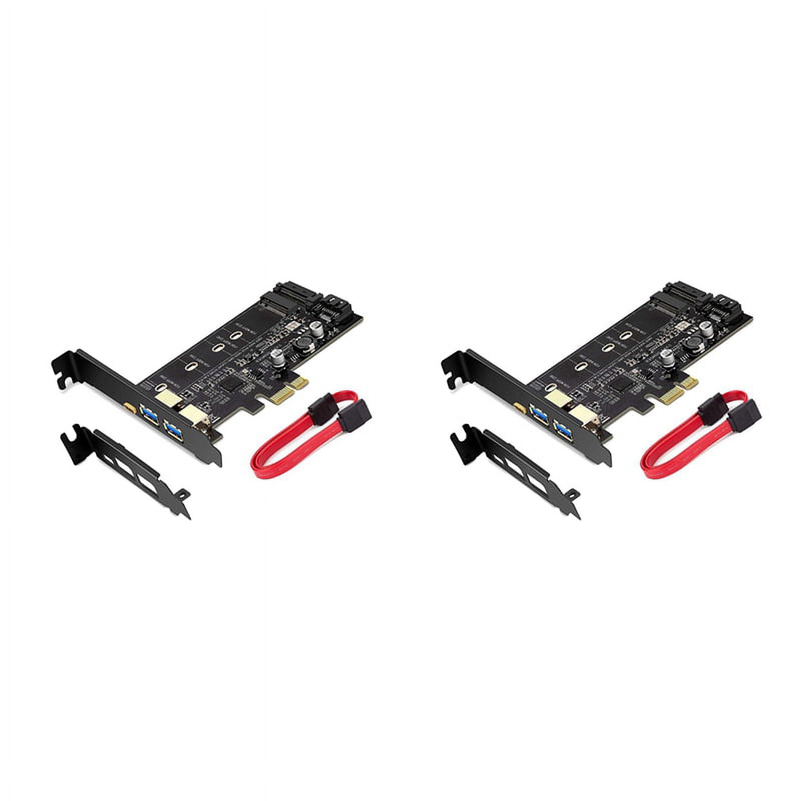 2X PCI-E to USB 3.0 PCI Card Incl.1 USB C and 2 USB A Ports, M.2 NVME to PCIe 3.0 Adapter Card ...