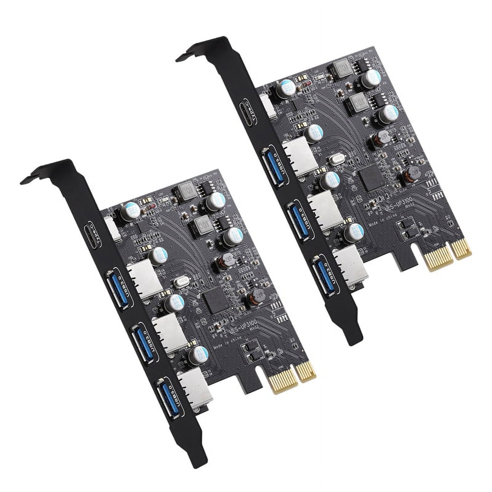 2X PCI-E to USB3.0+Type C Expansion Card (PCIe Card)3 Ports with ...