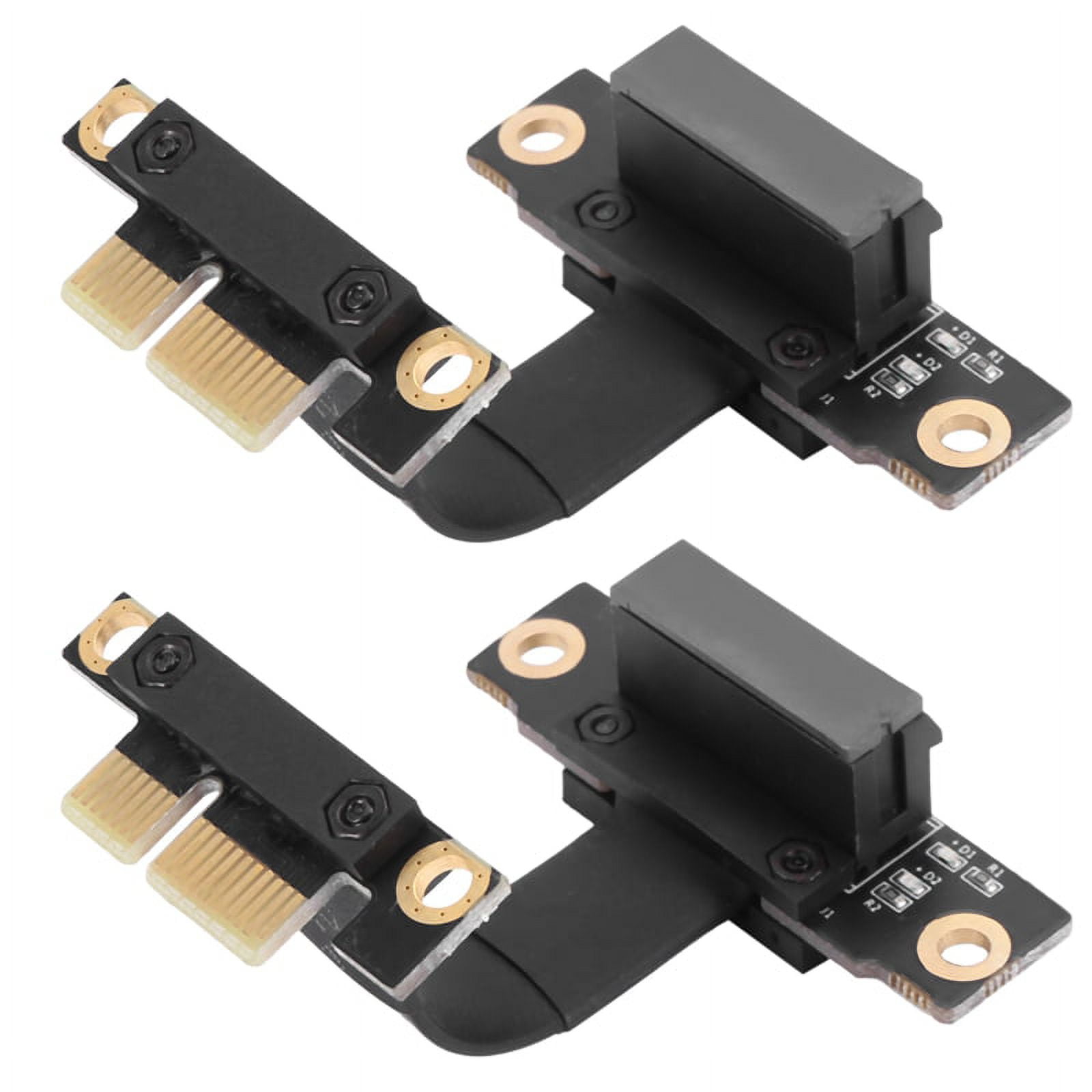 2X PCIE X1 Riser Cable Dual 90 Degree Right Angle PCIe 3.0 X1 to X1 ...